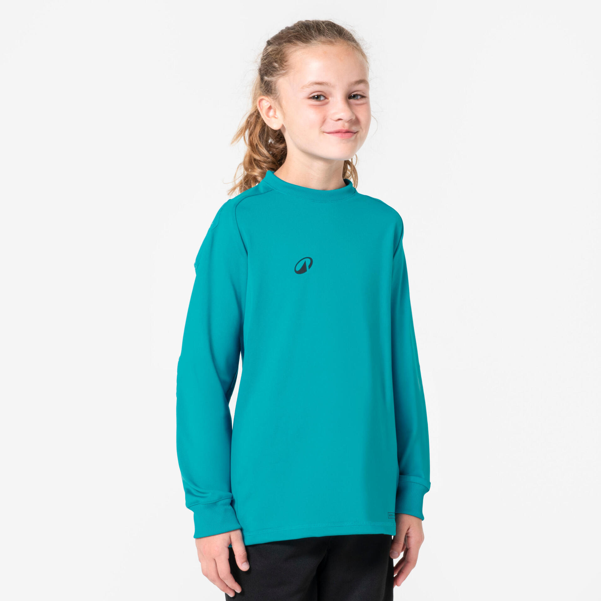 Kids' Football Goalkeeper Shirt F100 - Turquoise