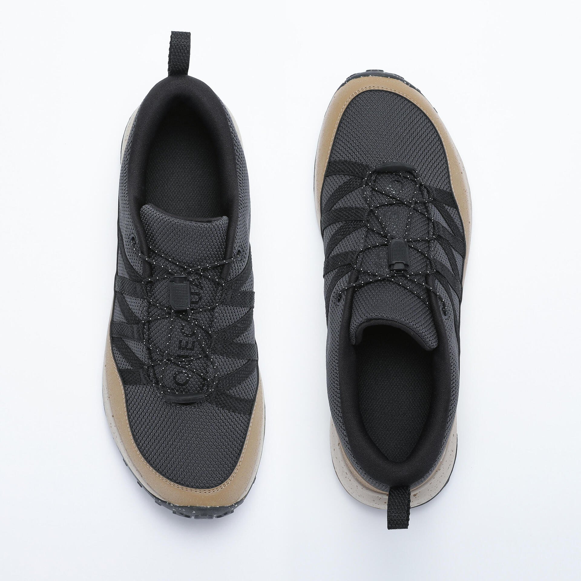 Men’s low-rise hiking boots, NH500 EASY - Beige & Black