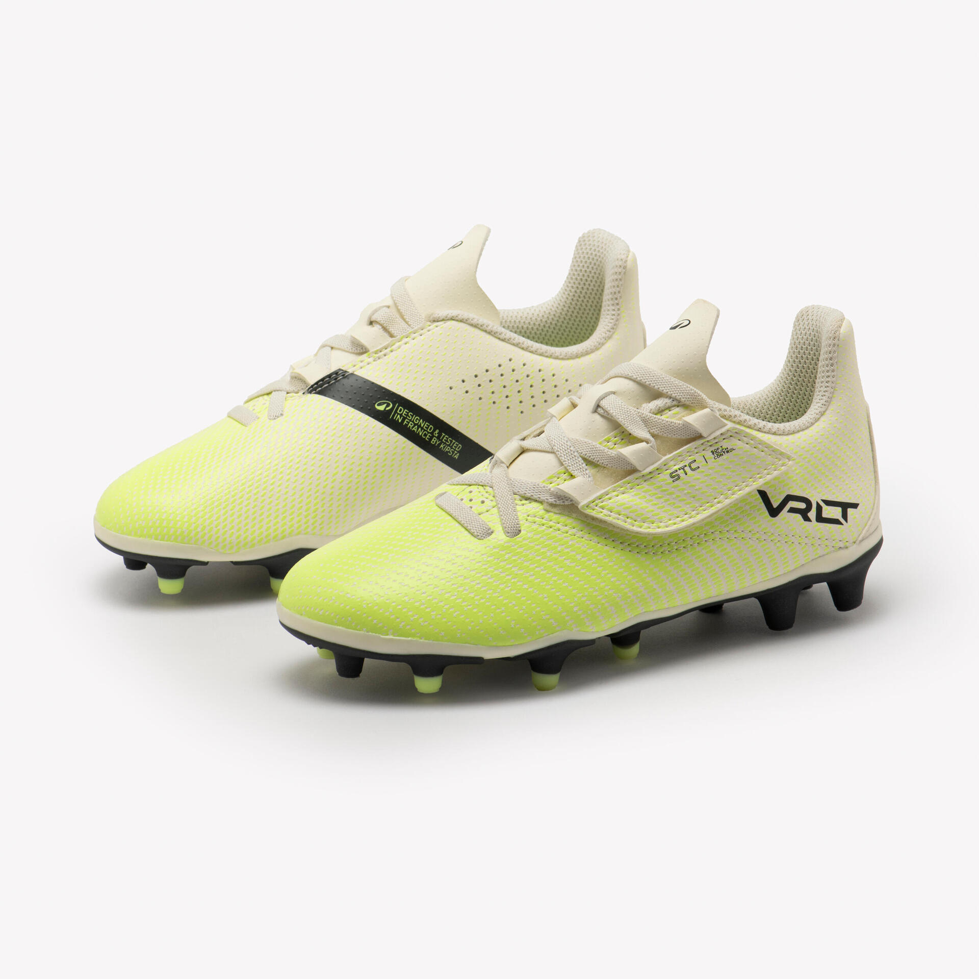 Kids' Rip-Tab Football Boots Viralto I FG JR Easy - White