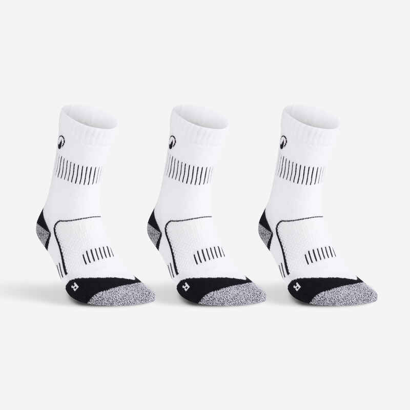 High Sports Socks RS 900 Tri-Pack - White - Decathlon