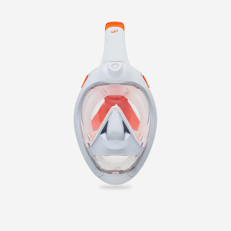 Маска Easybreath 900 для снорклінгу сіра/помаранчева - Decathlon