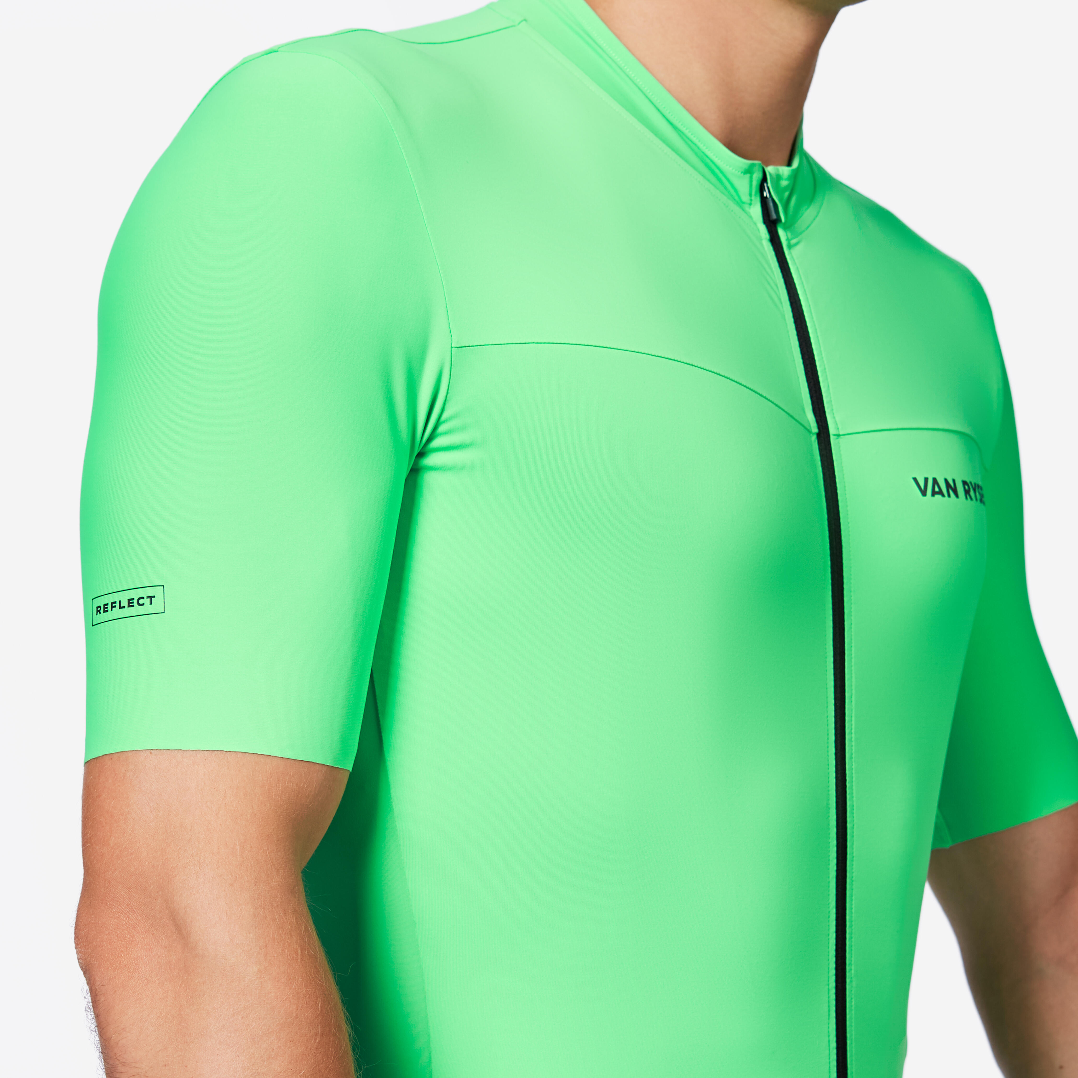 Men's Fitted Short-Sleeved Road Cycling Jersey, EDR 2 - Spring green ...