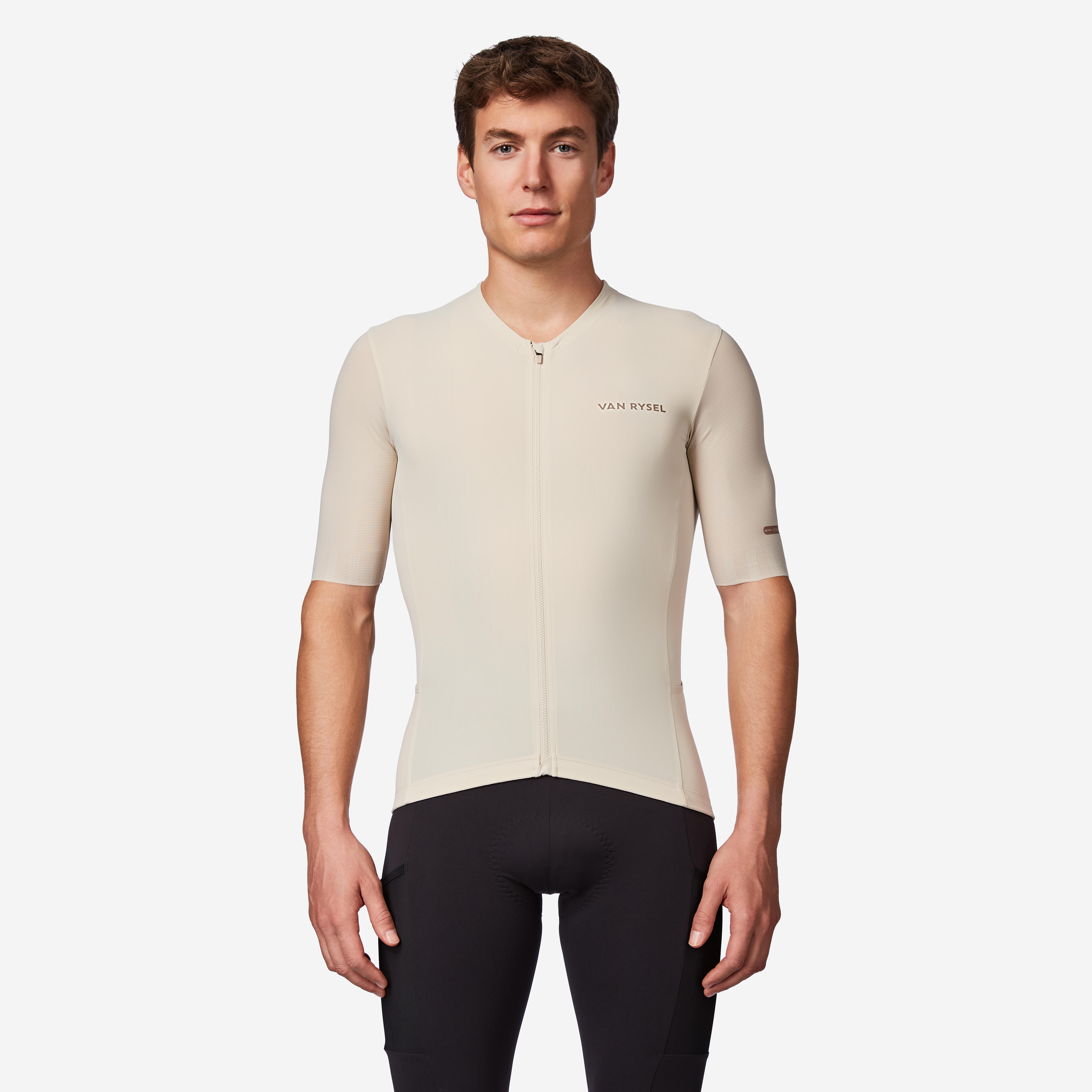 Rennrad Trikot unisex kurzarm Sommer EDR Ultra beige - Decathlon