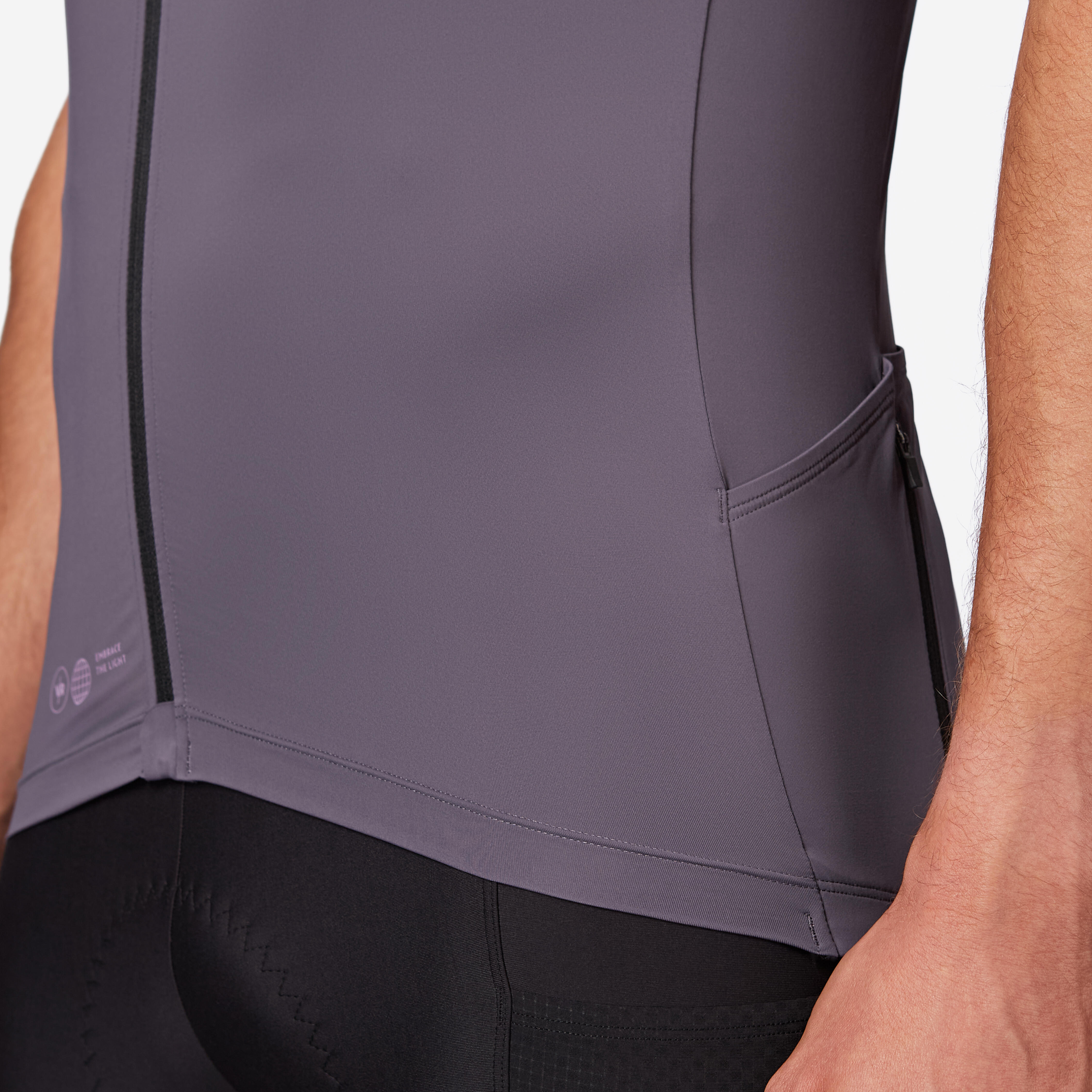 Men's fitted short-sleeved road cycling jersey, EDR 2 purple - Decathlon