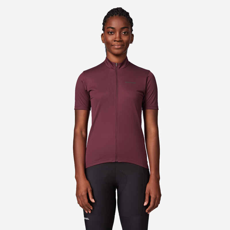Naiste rattasärk Essential, tumepunane - Decathlon