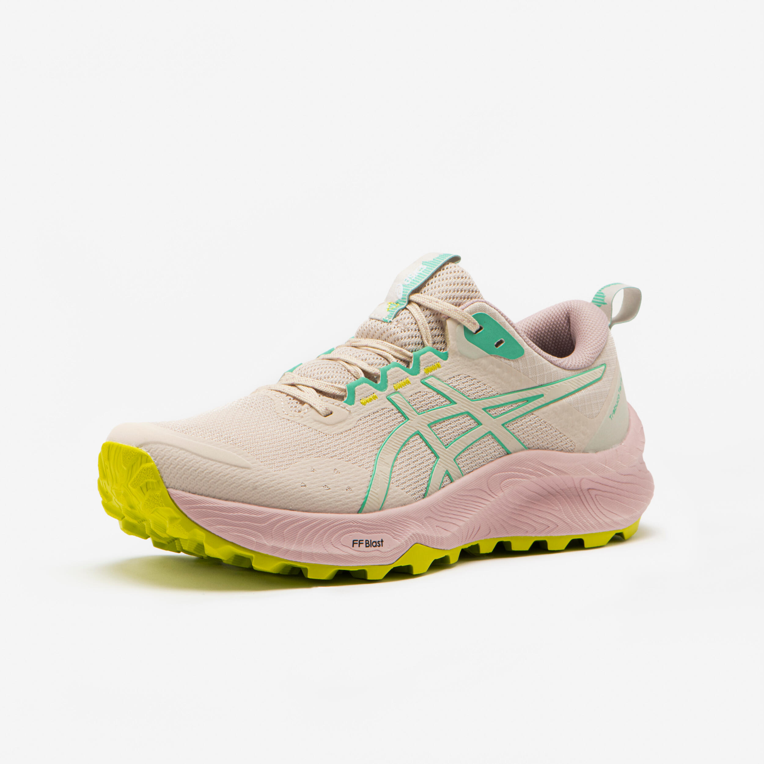 Women's Trail Running shoes, Asics Trabuco Terra 3 beige and pink ...