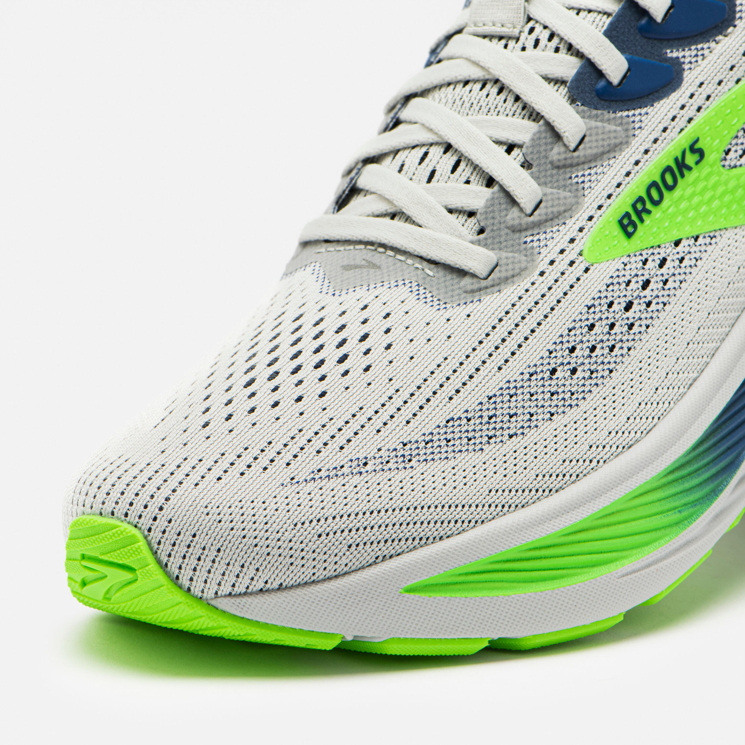 Men's Brooks Ghost 17 Trail Running Shoes - Grey and Green BROOKS ...