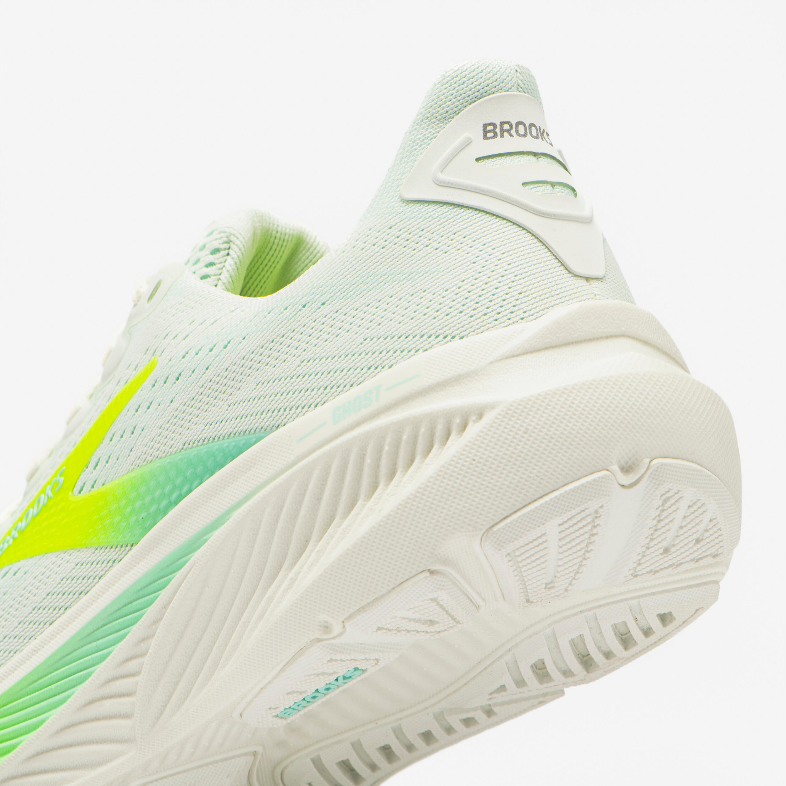 Women's running shoe, Brooks Ghost 17 - Grey/Orange | Decathlon