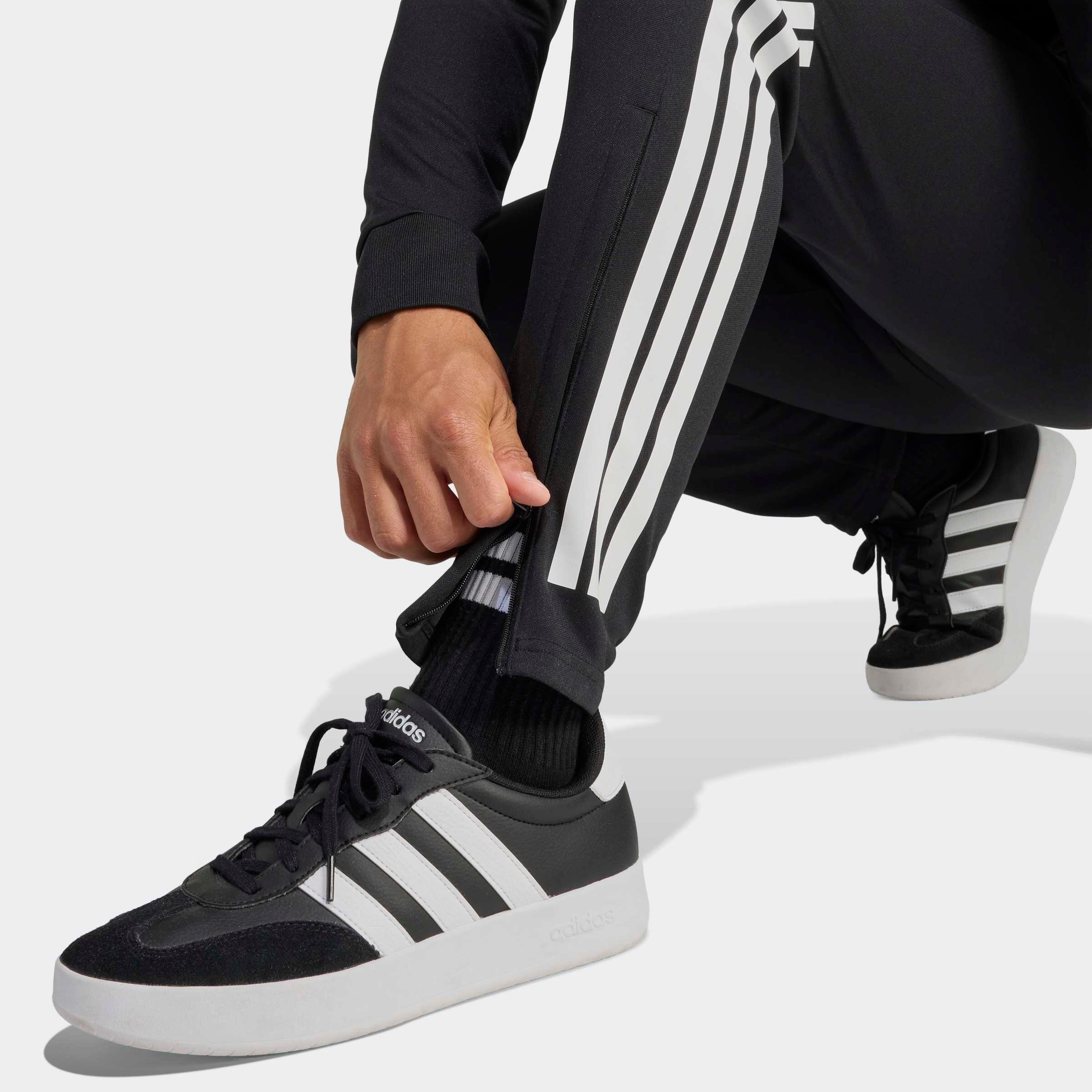 Hlače za trening Serano 26 za odrasle crno-bijele - Decathlon