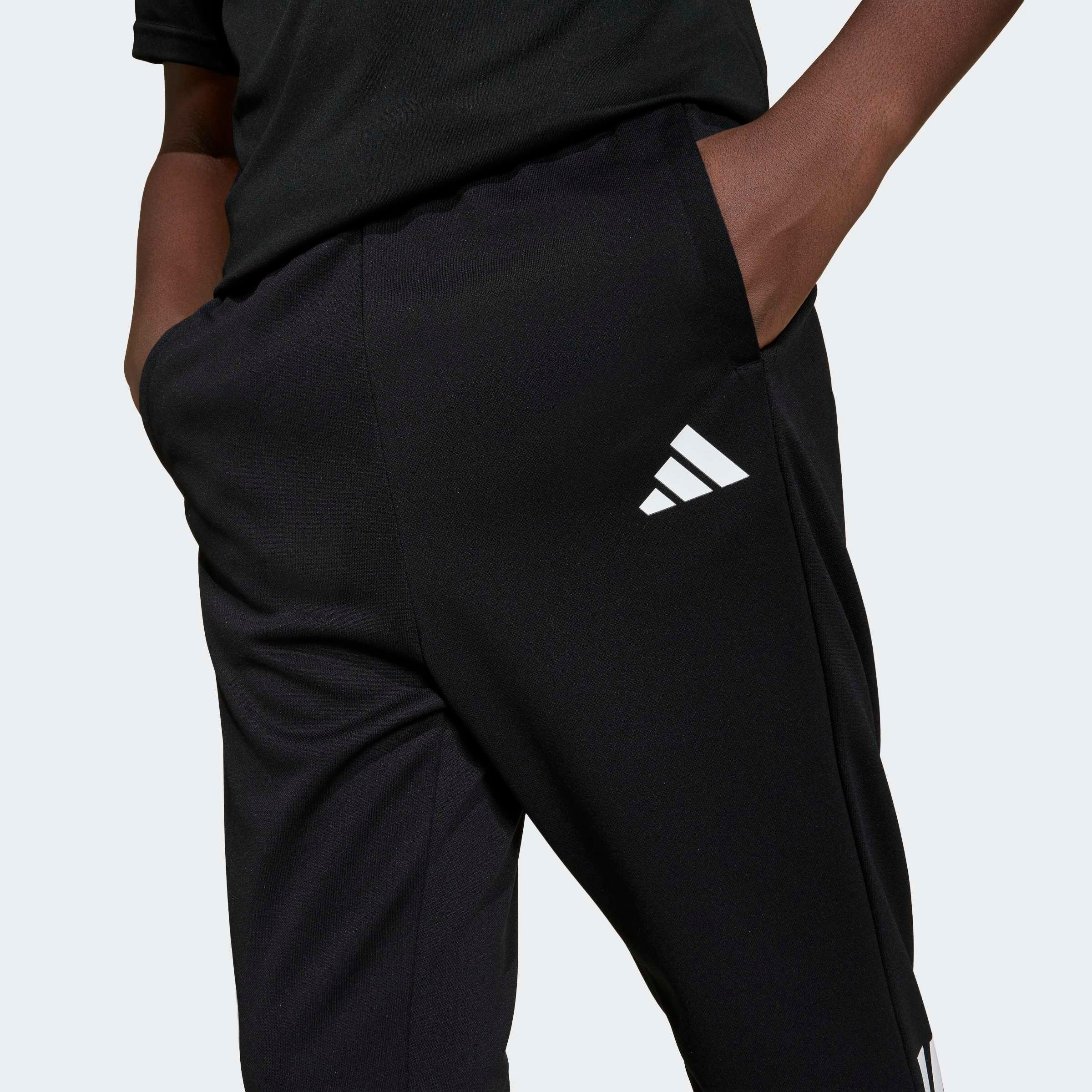 Kids' Training Bottoms Sereno 26 - Black/White ADIDAS | Decathlon
