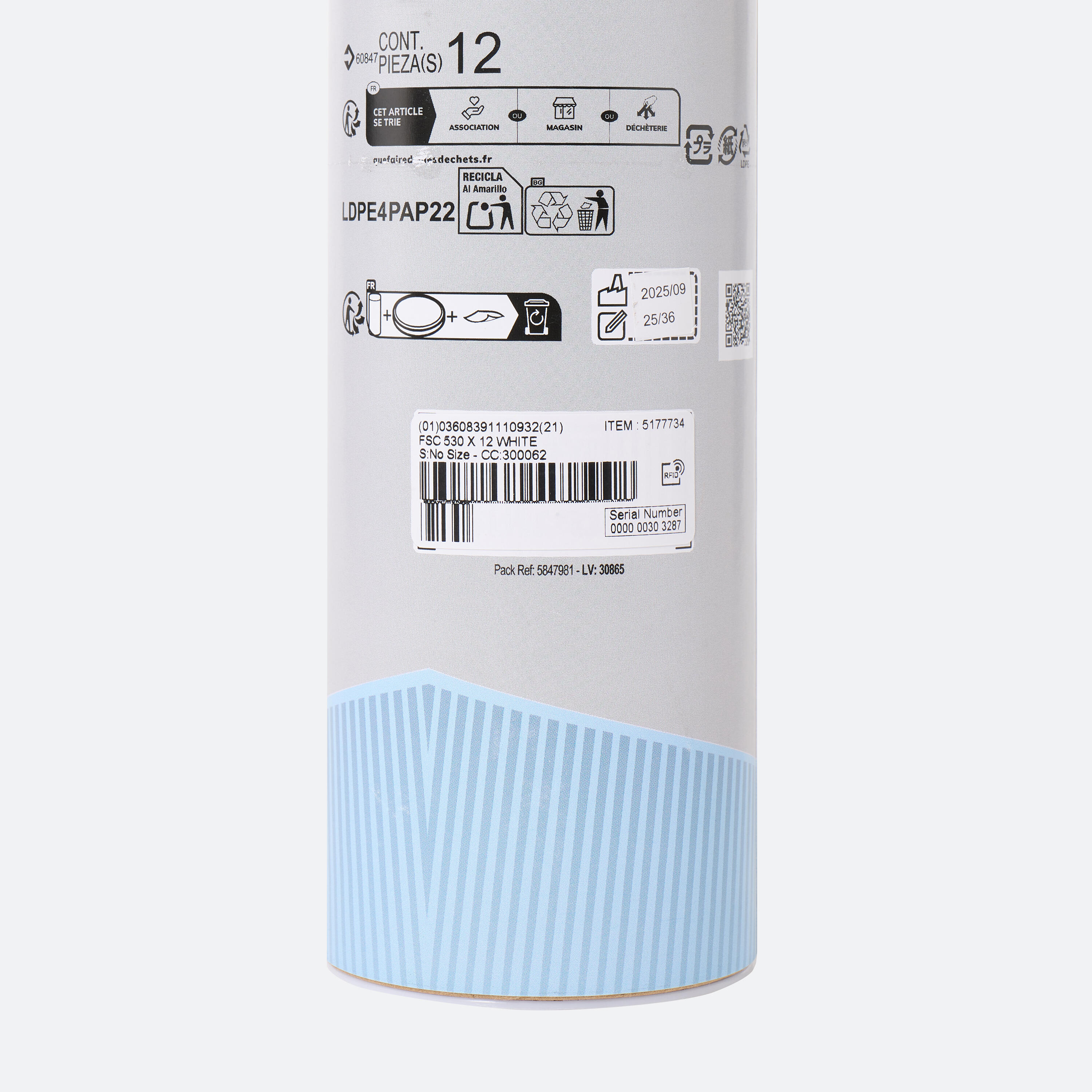 Feather shuttlecock fsc 530 speed 77 x 12 white - Decathlon