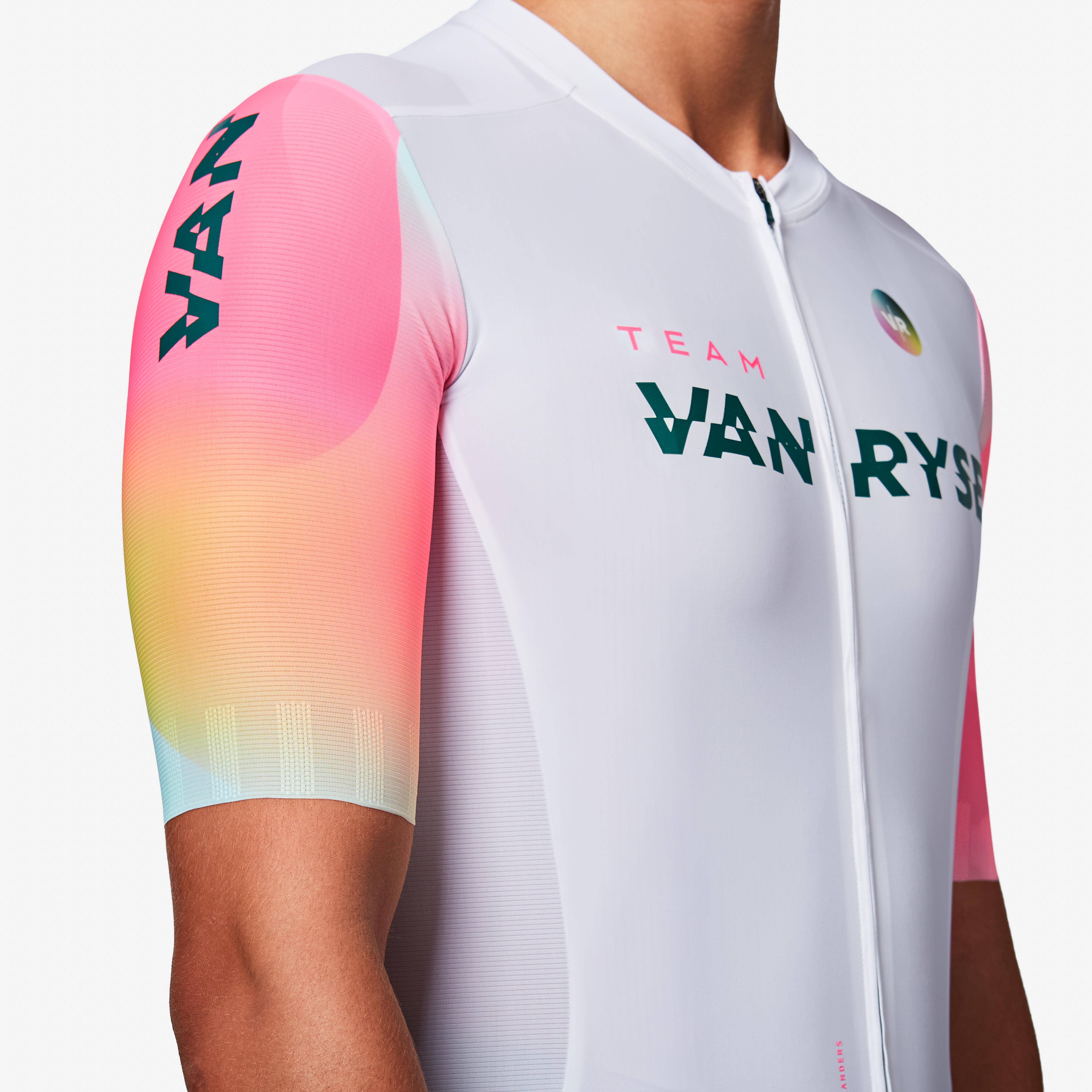 Fitted Short-Sleeved Road Cycling Jersey, RCR-R 2 - Snow white, Snow ...