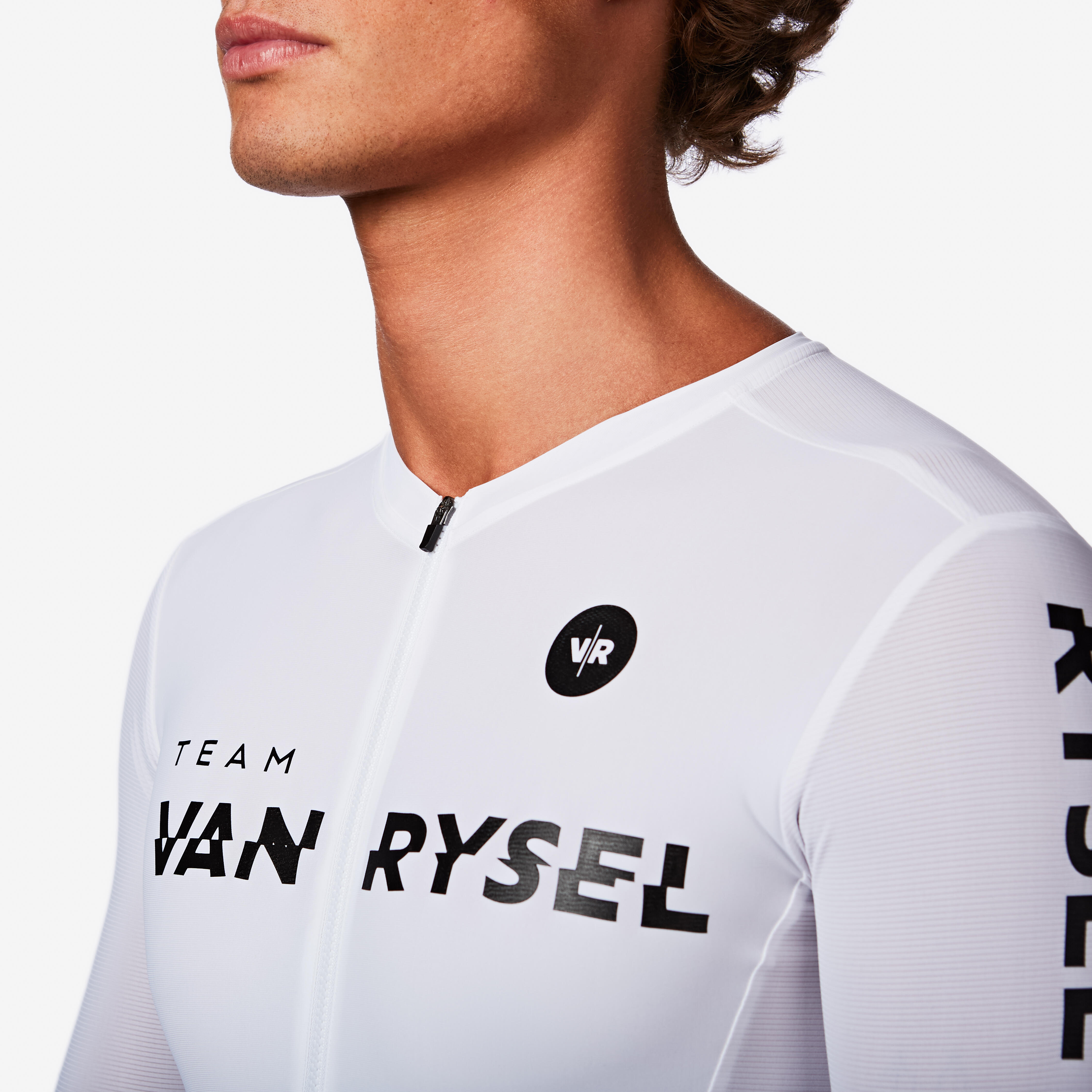 Men's road cycling aerosuit, RCR-R 2 team white - Decathlon