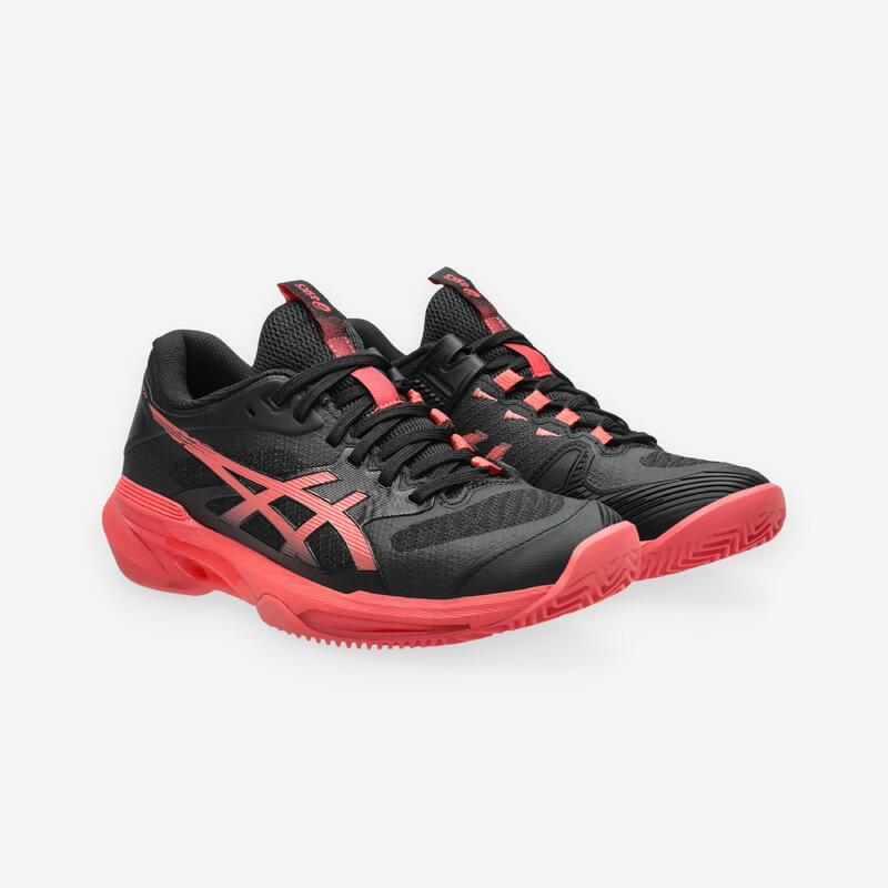 ASICS - Încălțăminte de tenis pe zgură, Solution Speed FF 4 Negru-Roz ...