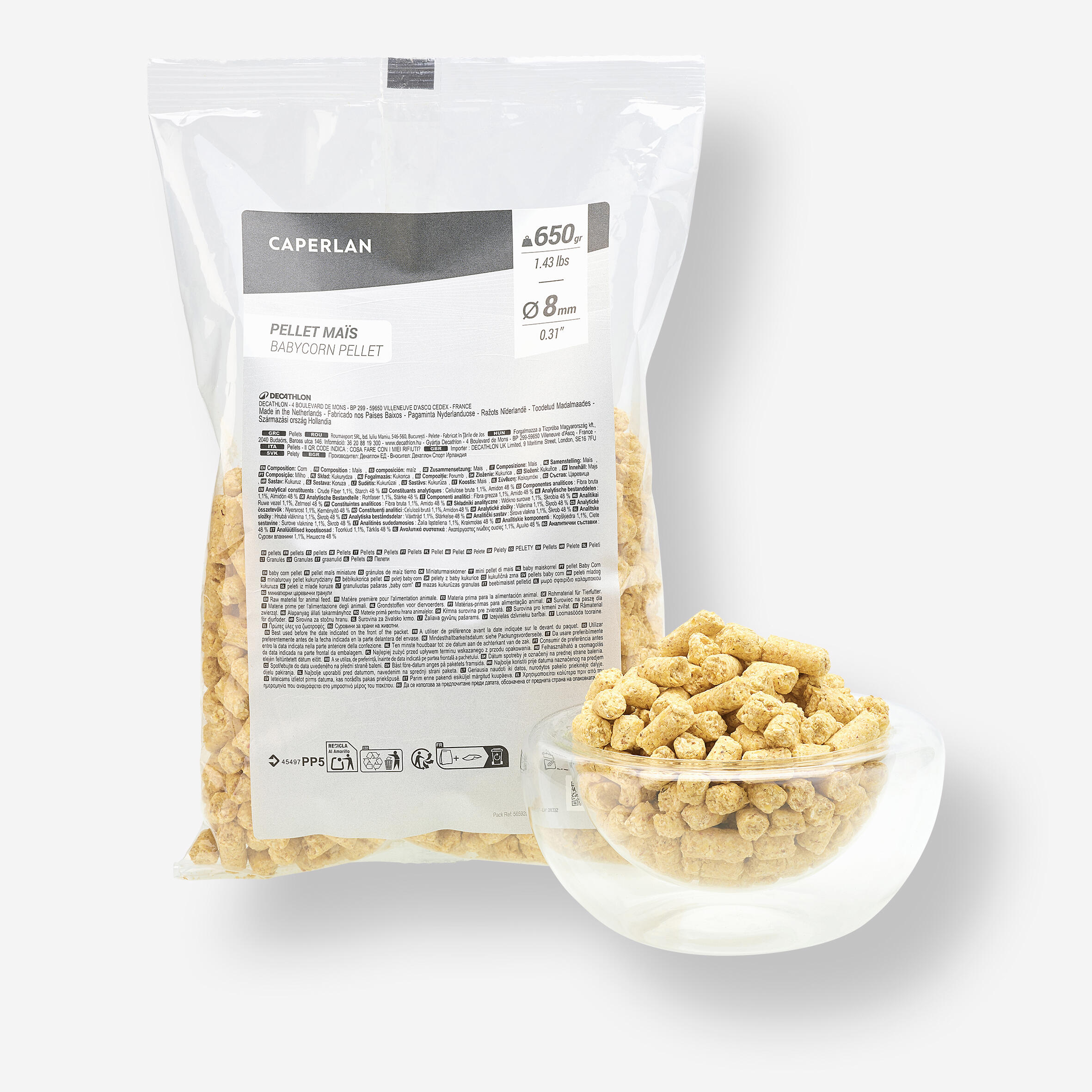 Pellet Pesca Al Coup Baby Corn 8 mm 1 kg | Decathlon