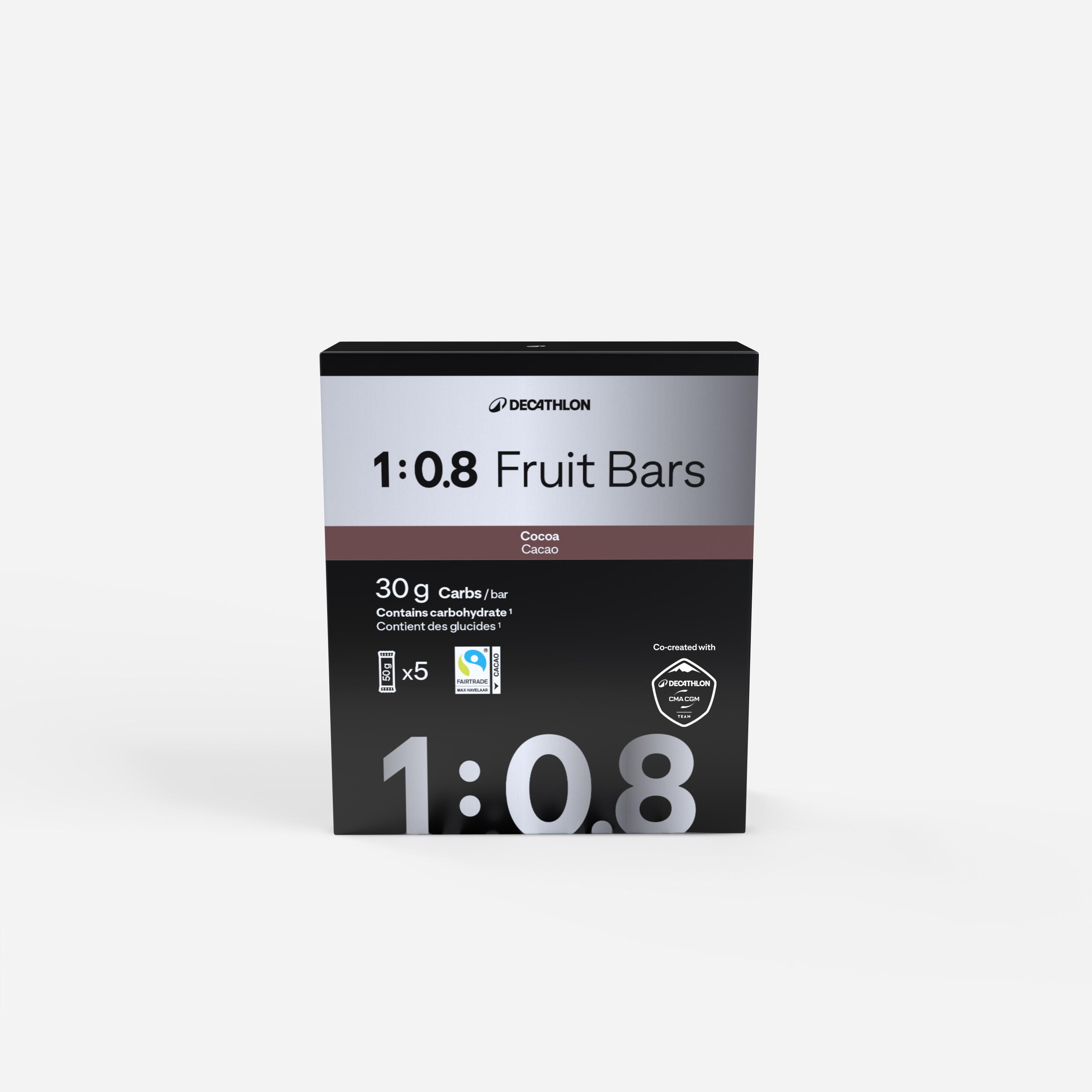 Date and raisin bar 1:0.8 cocoa x5, co-designed with Decathlon CMA CGM ...