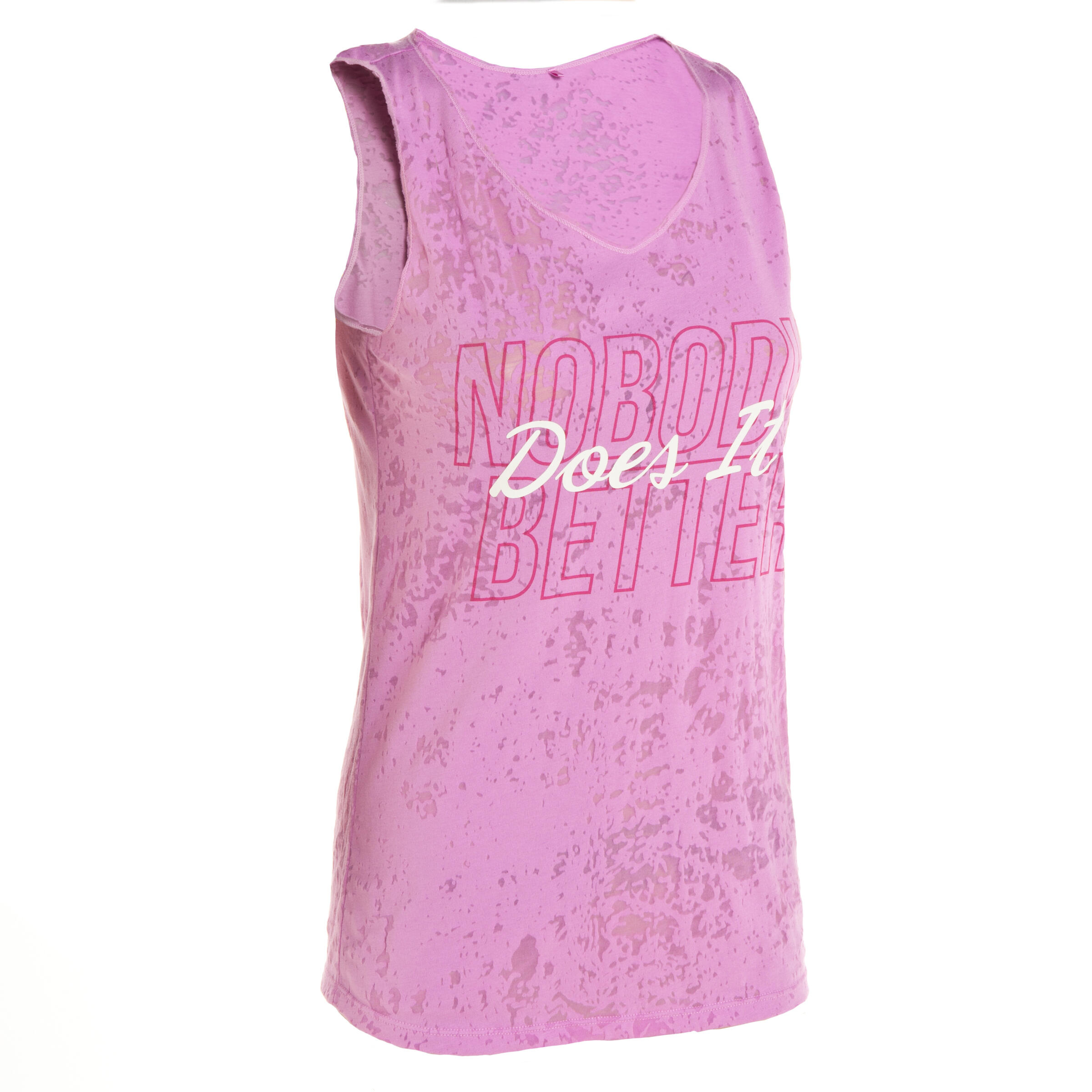 Women's see-through body training tank top - purple - Decathlon
