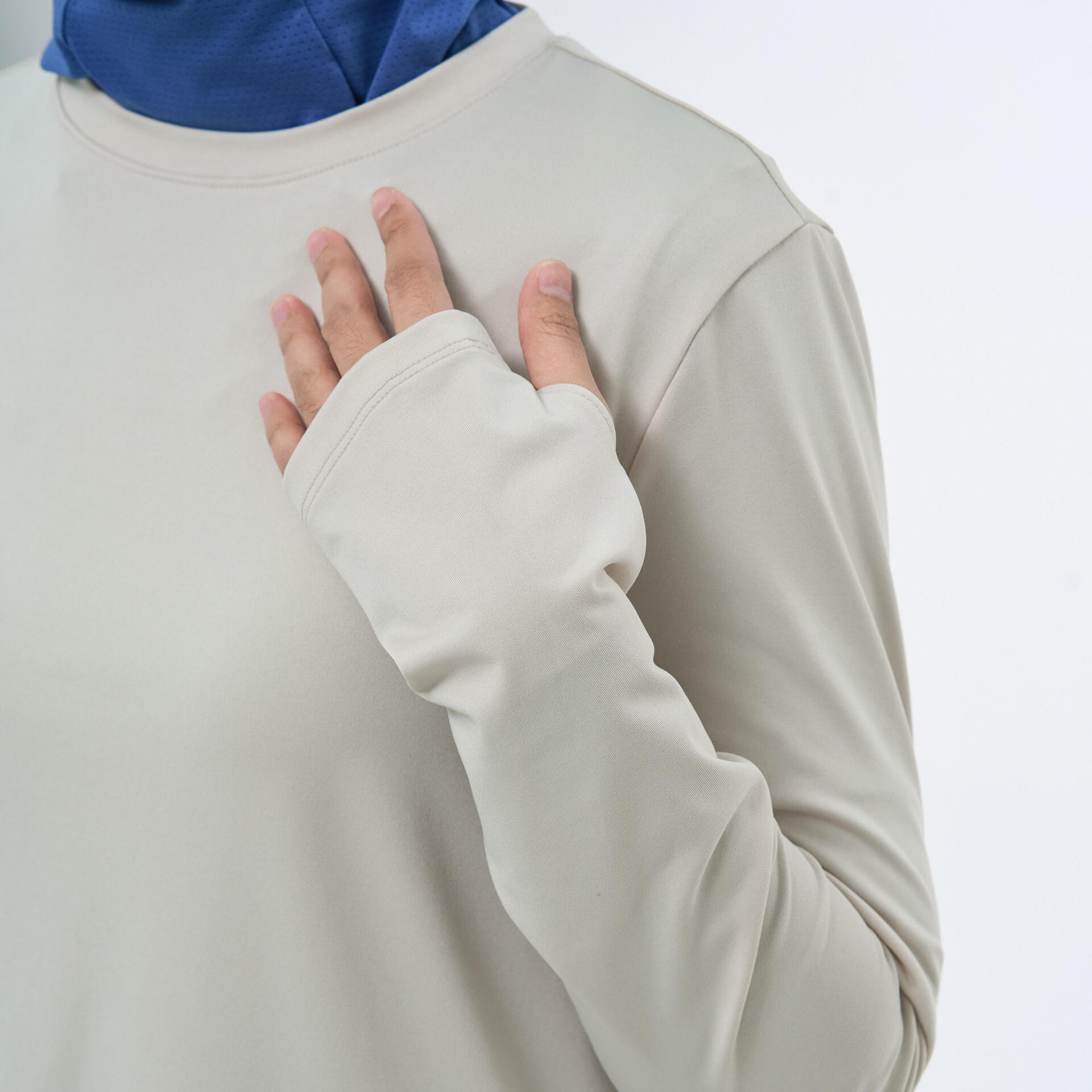 Long Sleeve Modesty T shirt Beige