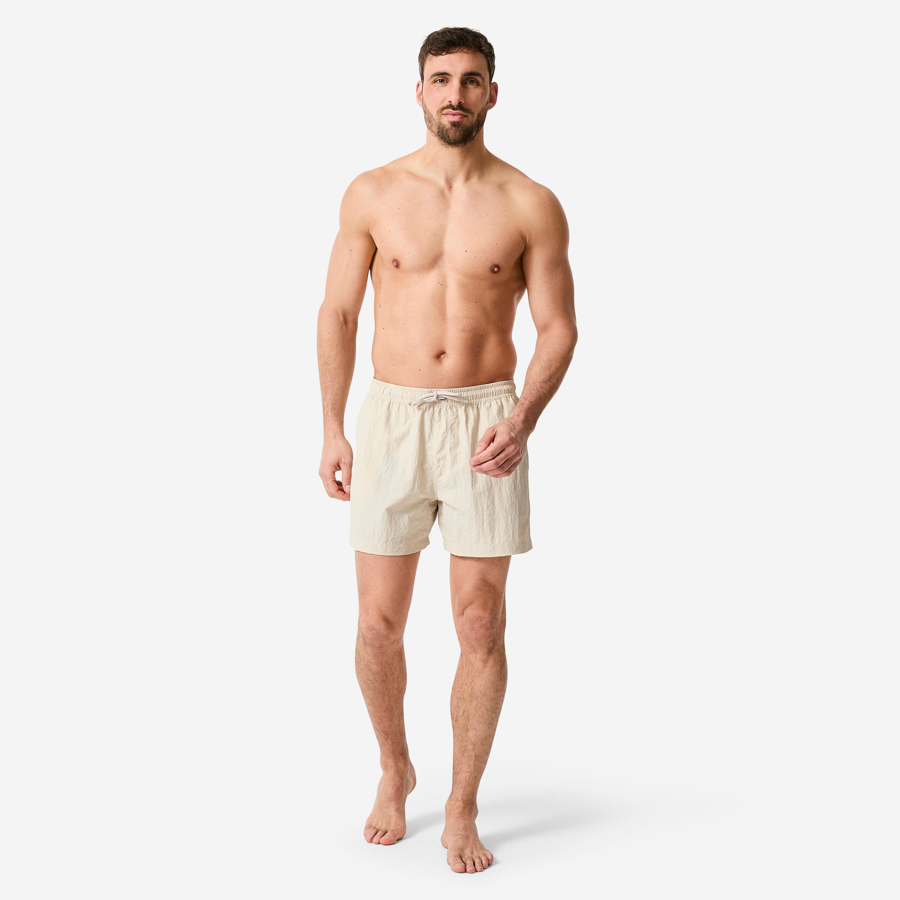 Boardshort surf short de bain court 15" homme, 100 Froissé beige ...