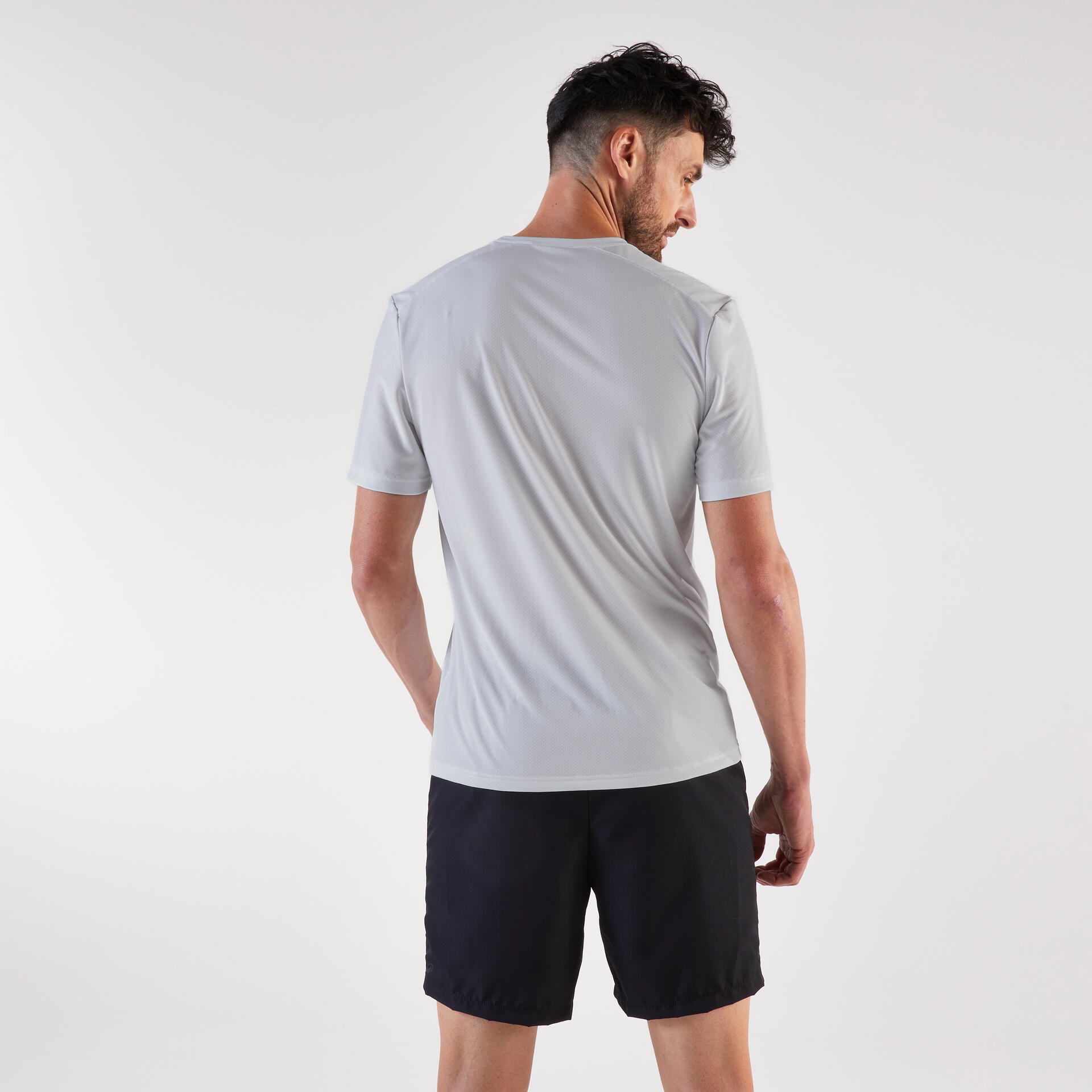 Áo thun chạy bộ nam - Run 100 xám