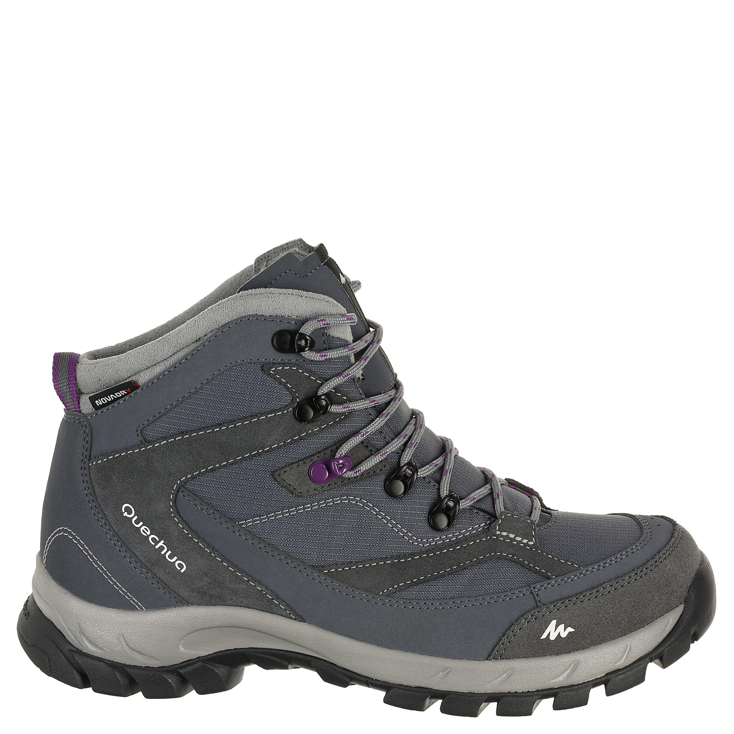 Forclaz 100 High Women’s Waterproof Mountain Hiking Boots – Grey ...