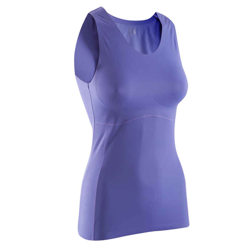 Shape+ Women's Shaping Fitness Tank Top - Blue - Decathlon