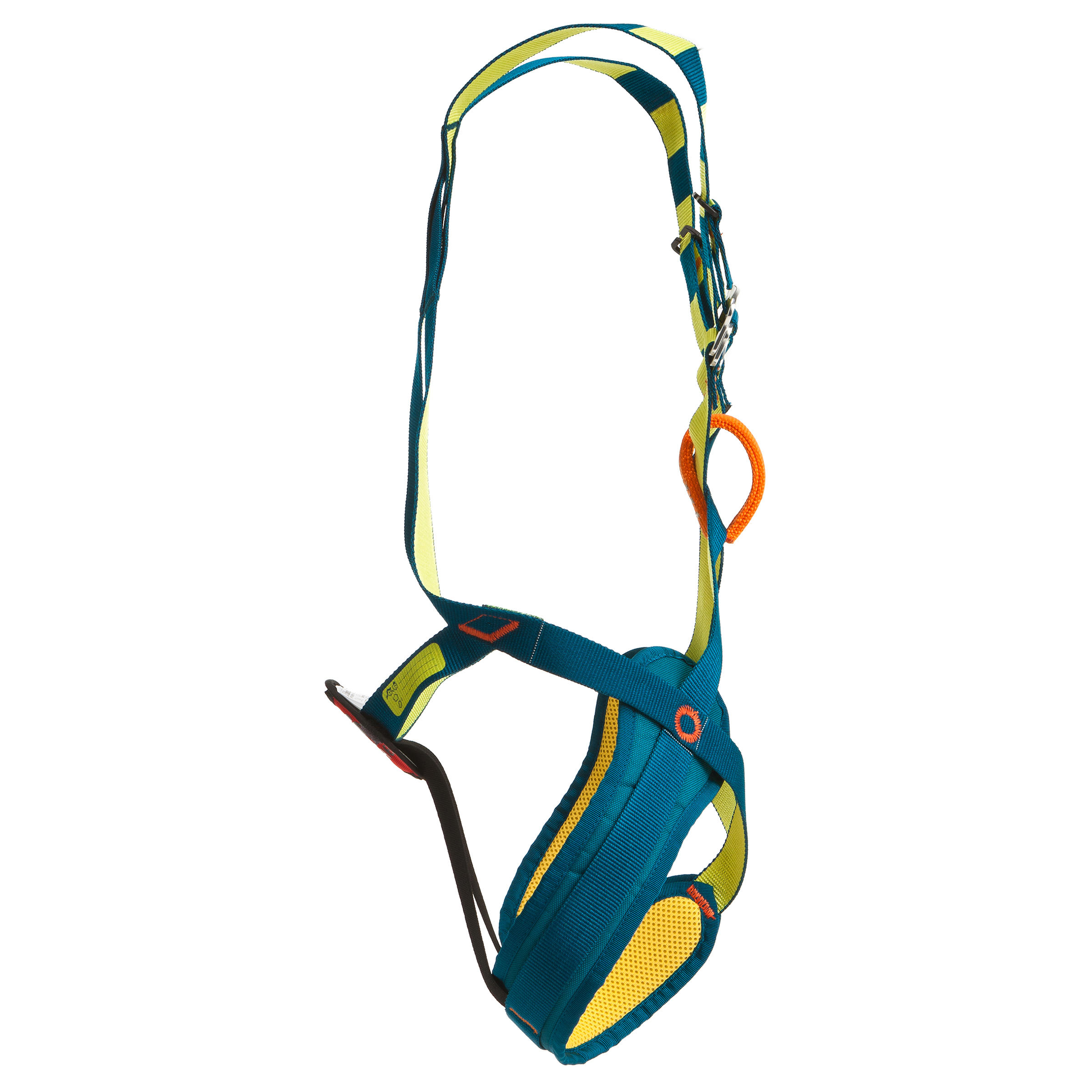 Kids’ Climbing Harness - Spider Kid - Turquoise blue, Lime yellow ...