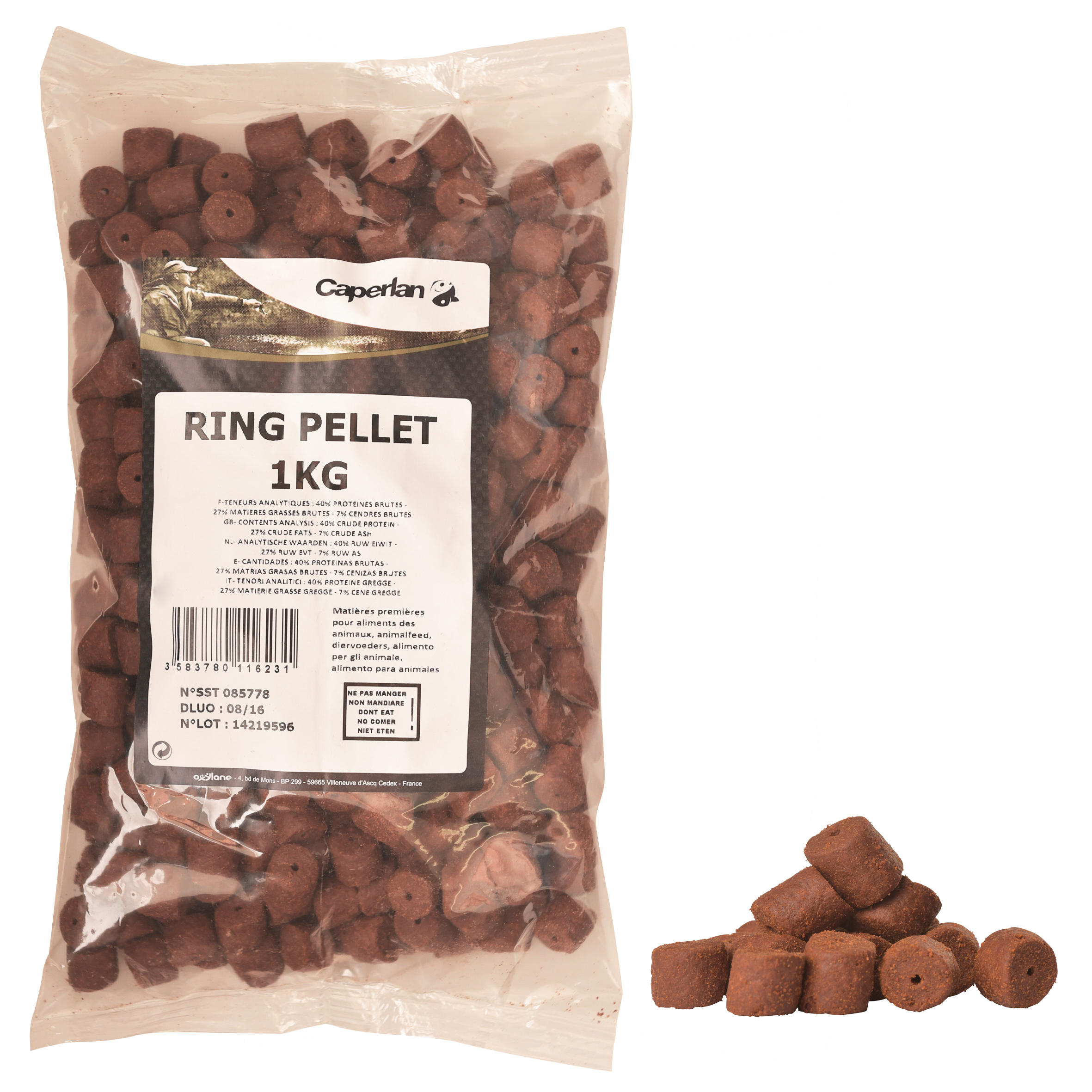 Ring Pellet Carp Fishing Pellets 1 kg 14 mm - Decathlon
