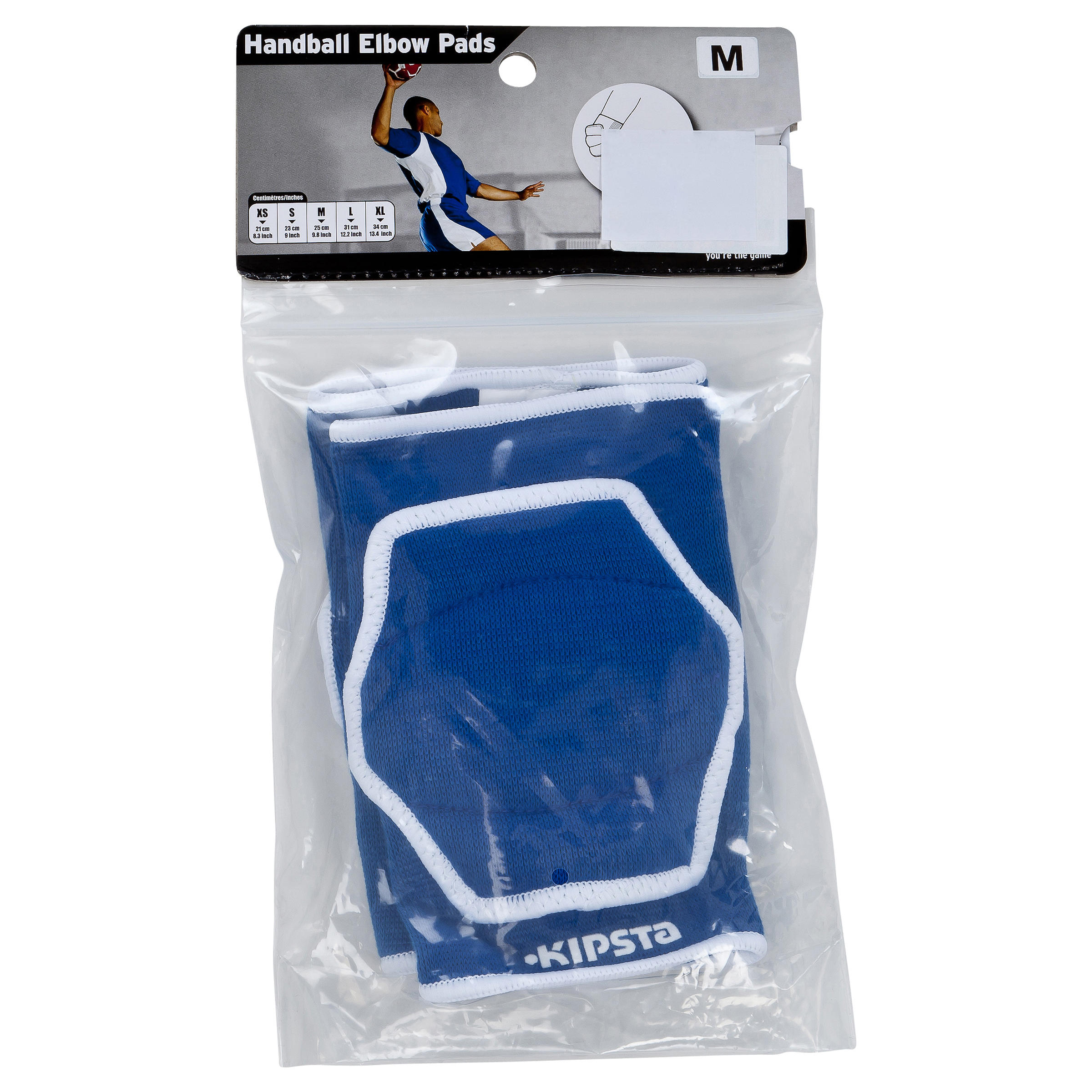 H100 Adult Handball Elbow Guards - Blue - Decathlon
