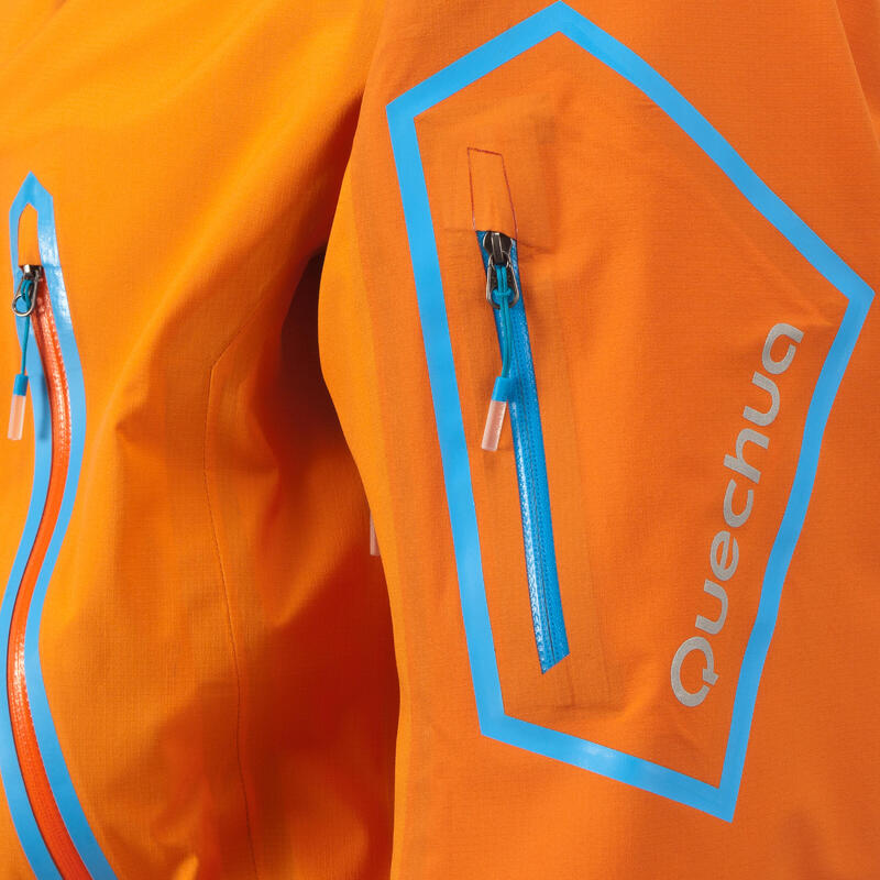 Veste Pluie Imperméable Randonnée Montagne Homme Forclaz 900 Orange
