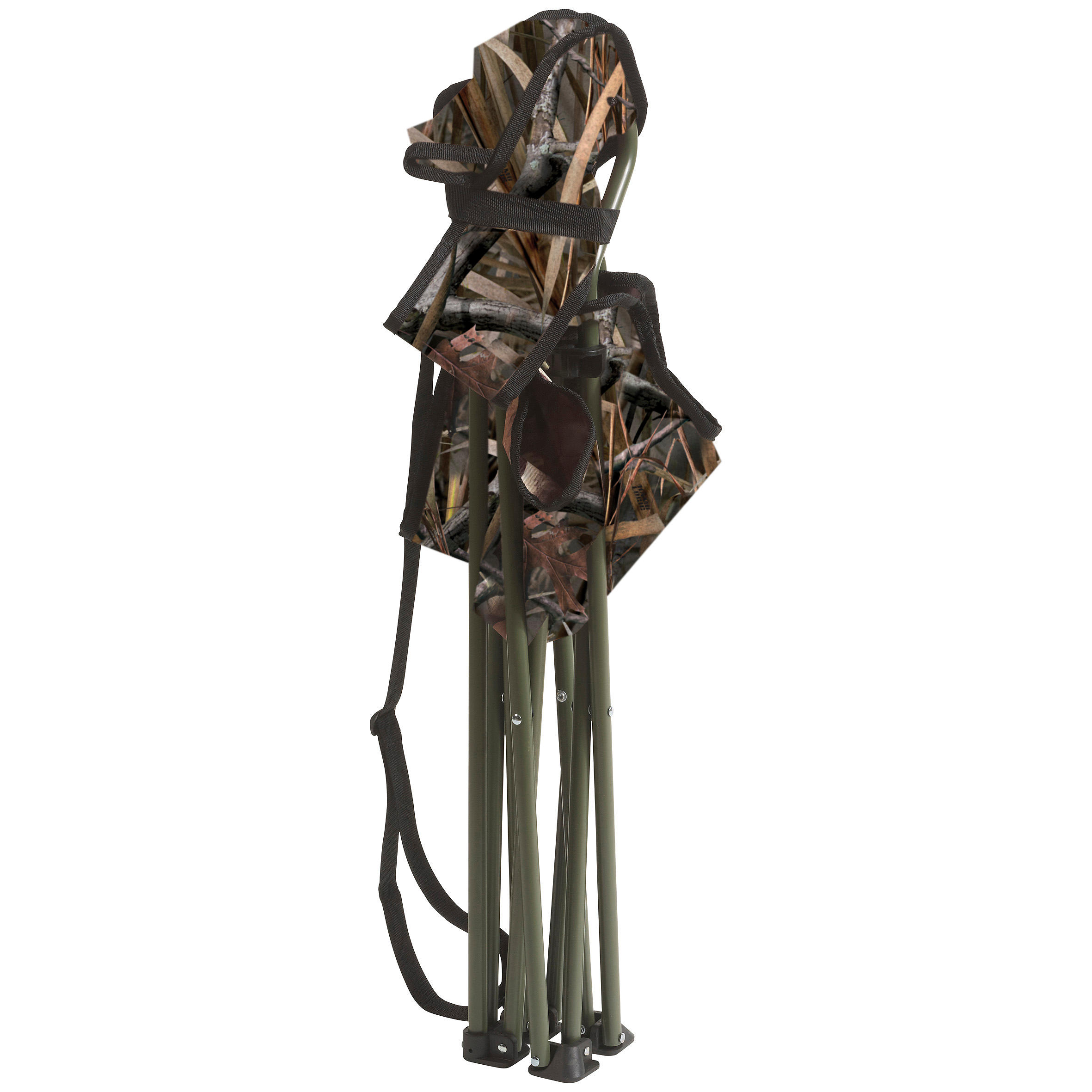 Foldable hunting seat - wetlands camouflage - Decathlon