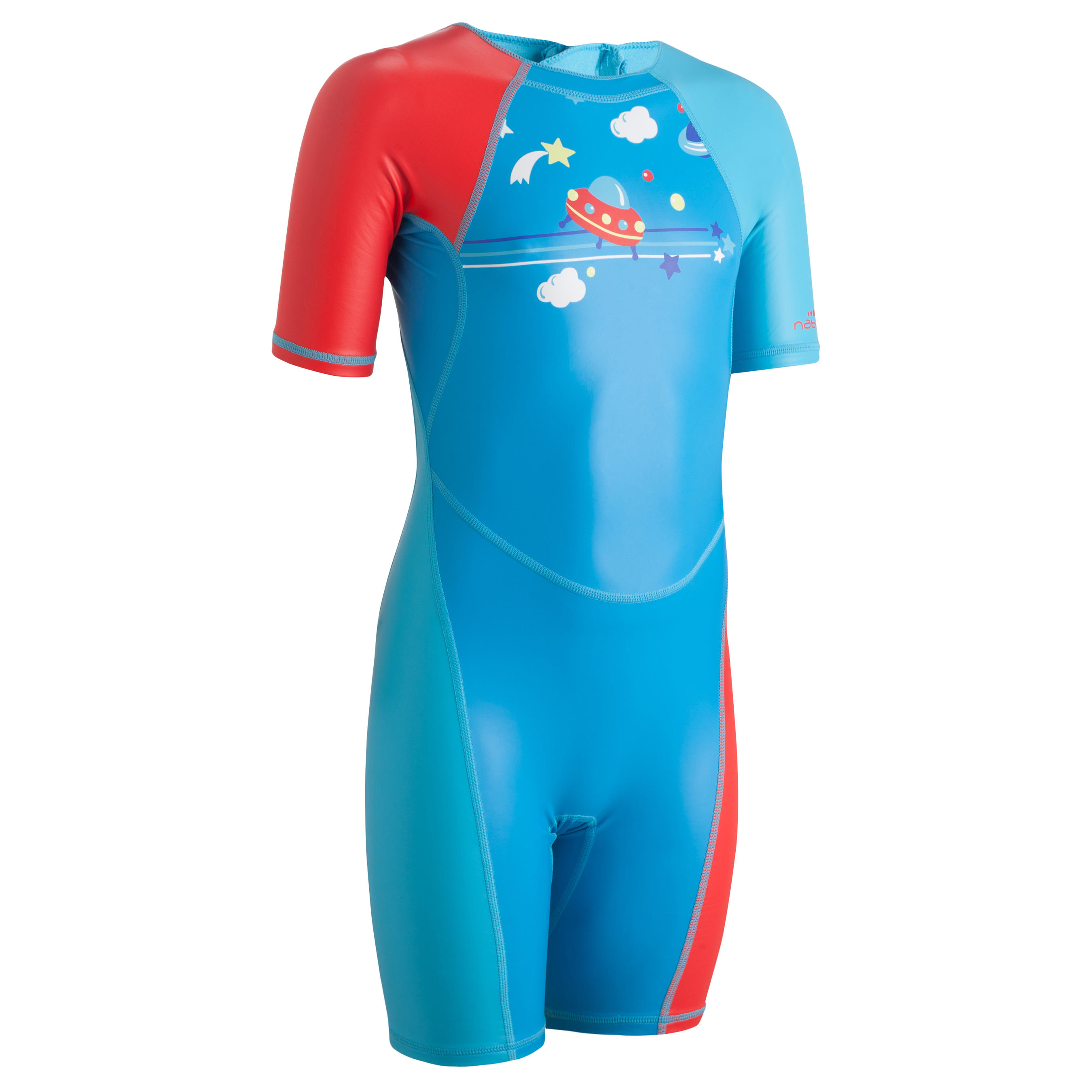 KLOUPI SCOUP boys' swimming LEGSUIT - Blue Red NABAIJI | Decathlon