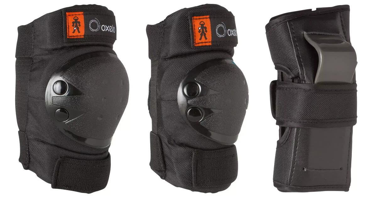 OXELO BASIC KIDS' 3-PIECE SKATING SKATEBOARDING SCOOTER PROTECTIVE GEAR ...