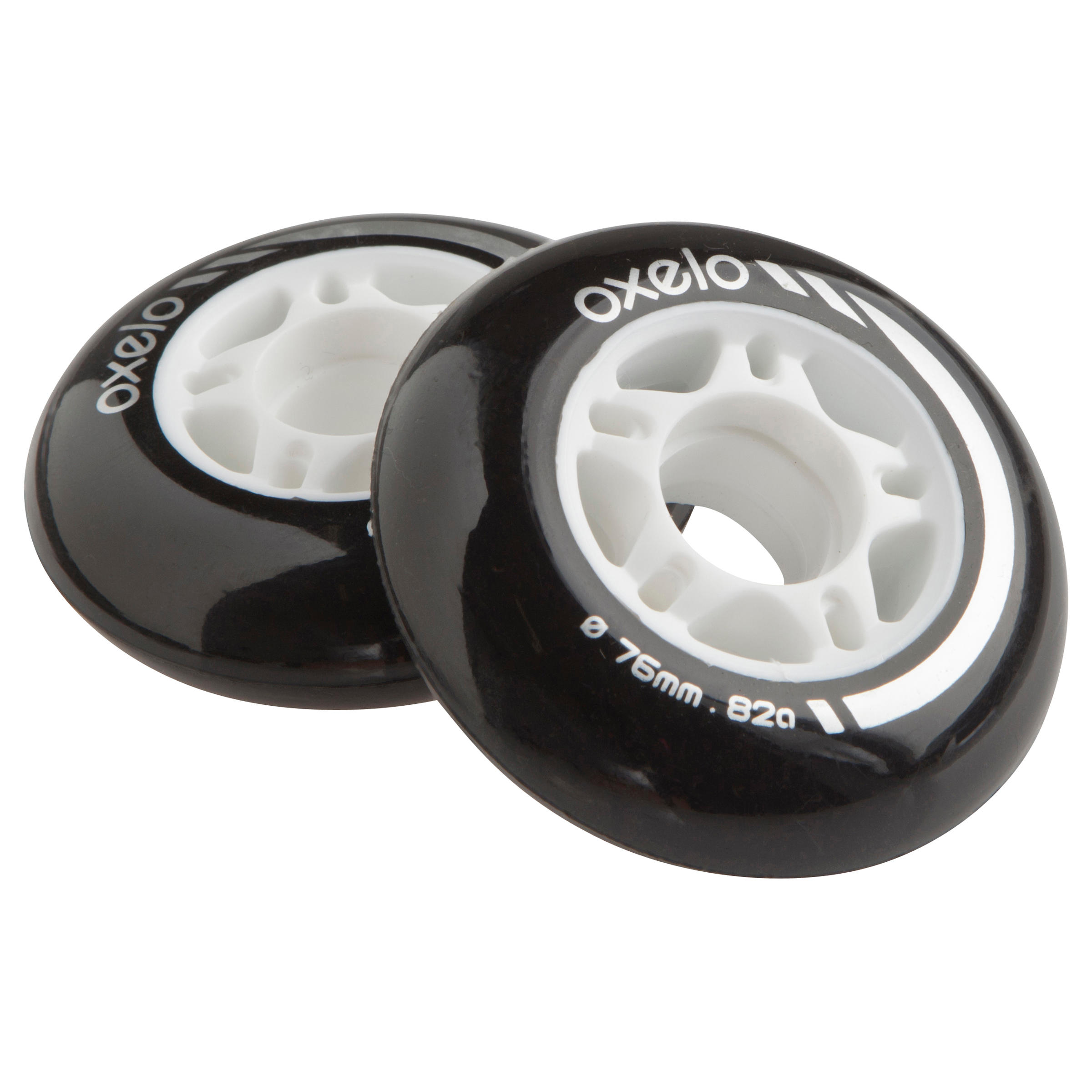 2 x 76mm 82A inline skate wheels OXELO | Decathlon