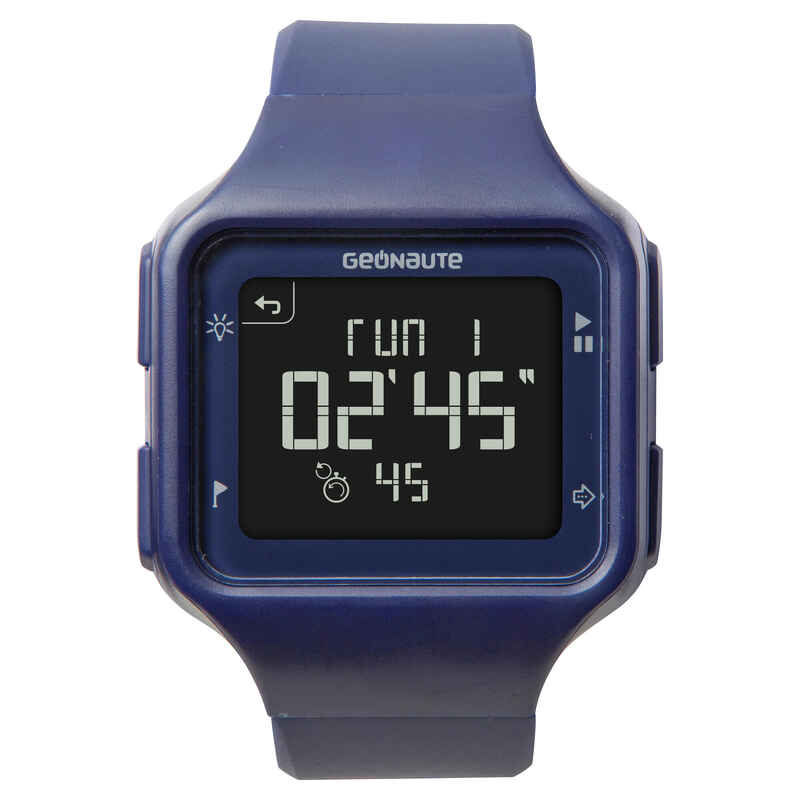 W500+ M SWIP Men Sport Watch timer DARK BLUE LTD - Decathlon