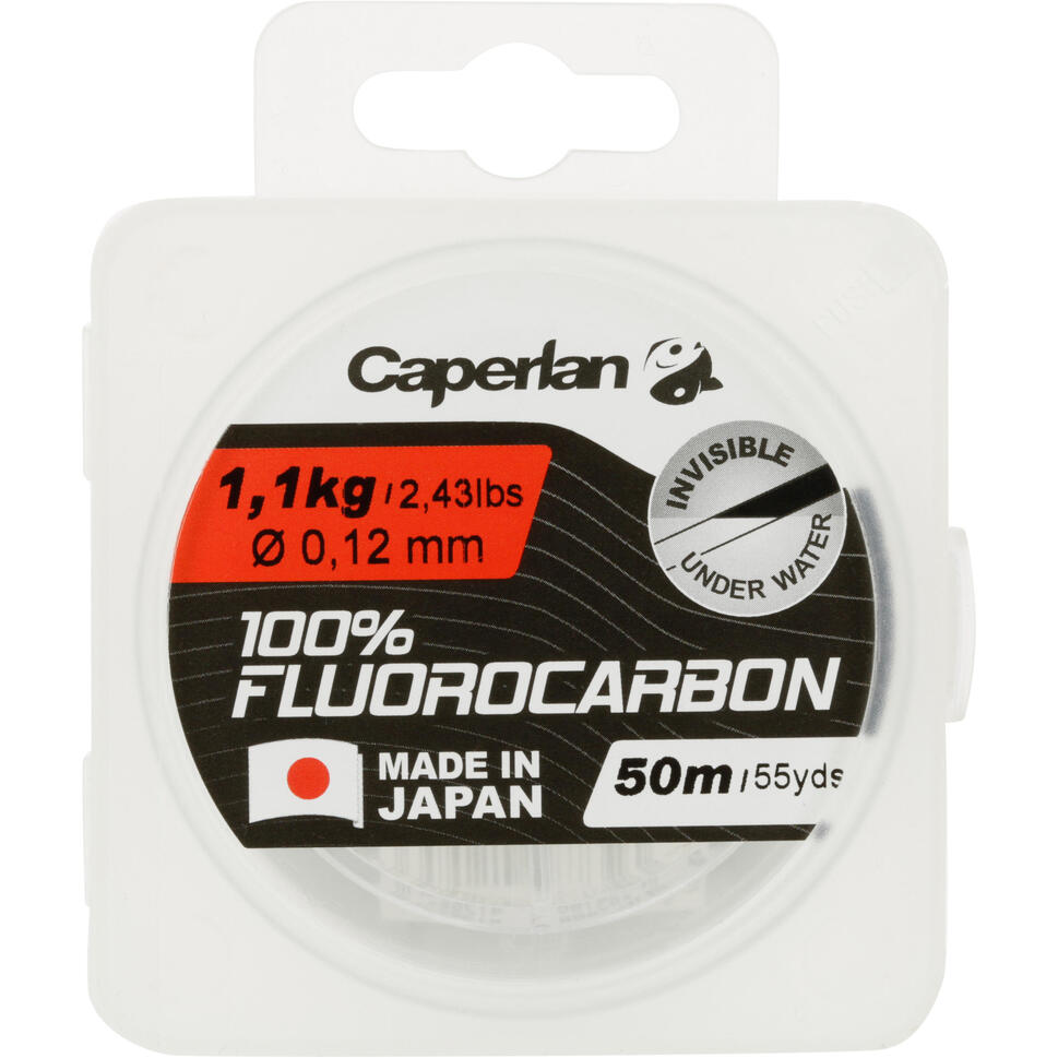 FIL DE PÊCHE FLUOROCARBONE 100% 50M CAPERLAN | Decathlon