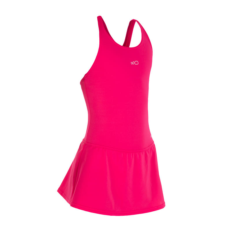 Maillot De Bain De Natation Fille 1 Pièce Leony Skirt Rose Decathlon Cote Divoire