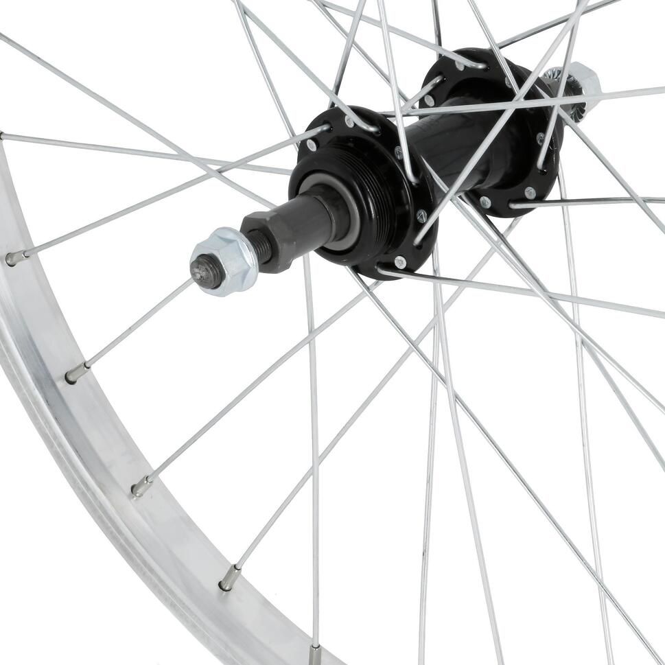 Hinterrad 24" Kinder einwandig Freilauf silber | BTWIN | Decathlon.ch