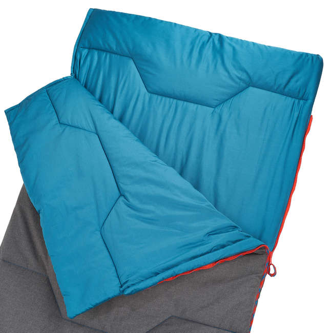 СПАЛЕН ЧУВАЛ ЗА КЪМПИНГ ARPENAZ, 10°С, ПАМУЧЕН, СИН QUECHUA - Decathlon