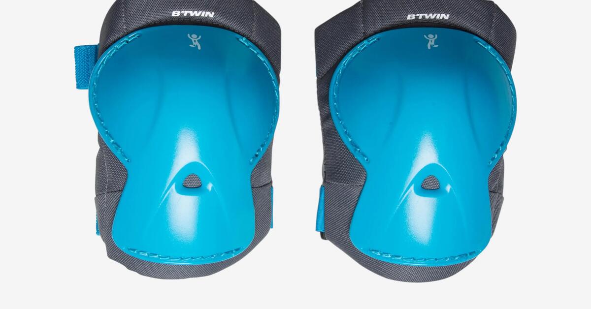 B'TWIN CHILDREN'S BIKE PROTECTION KIT XS - BLUE