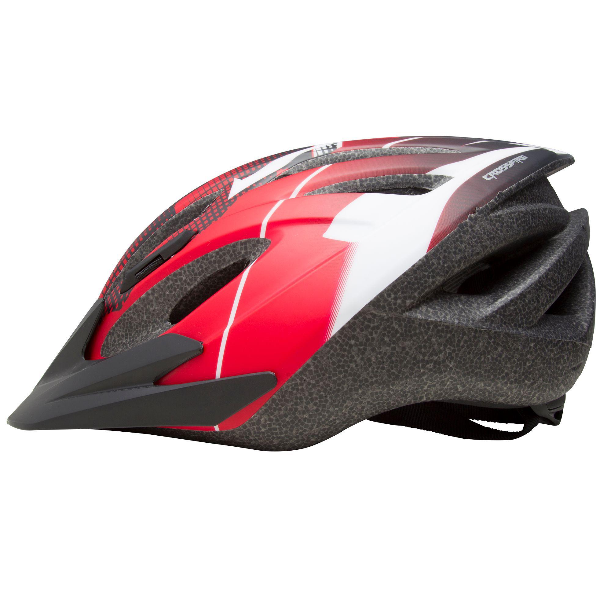 Crossfire Cycling Helmet - Red - Decathlon