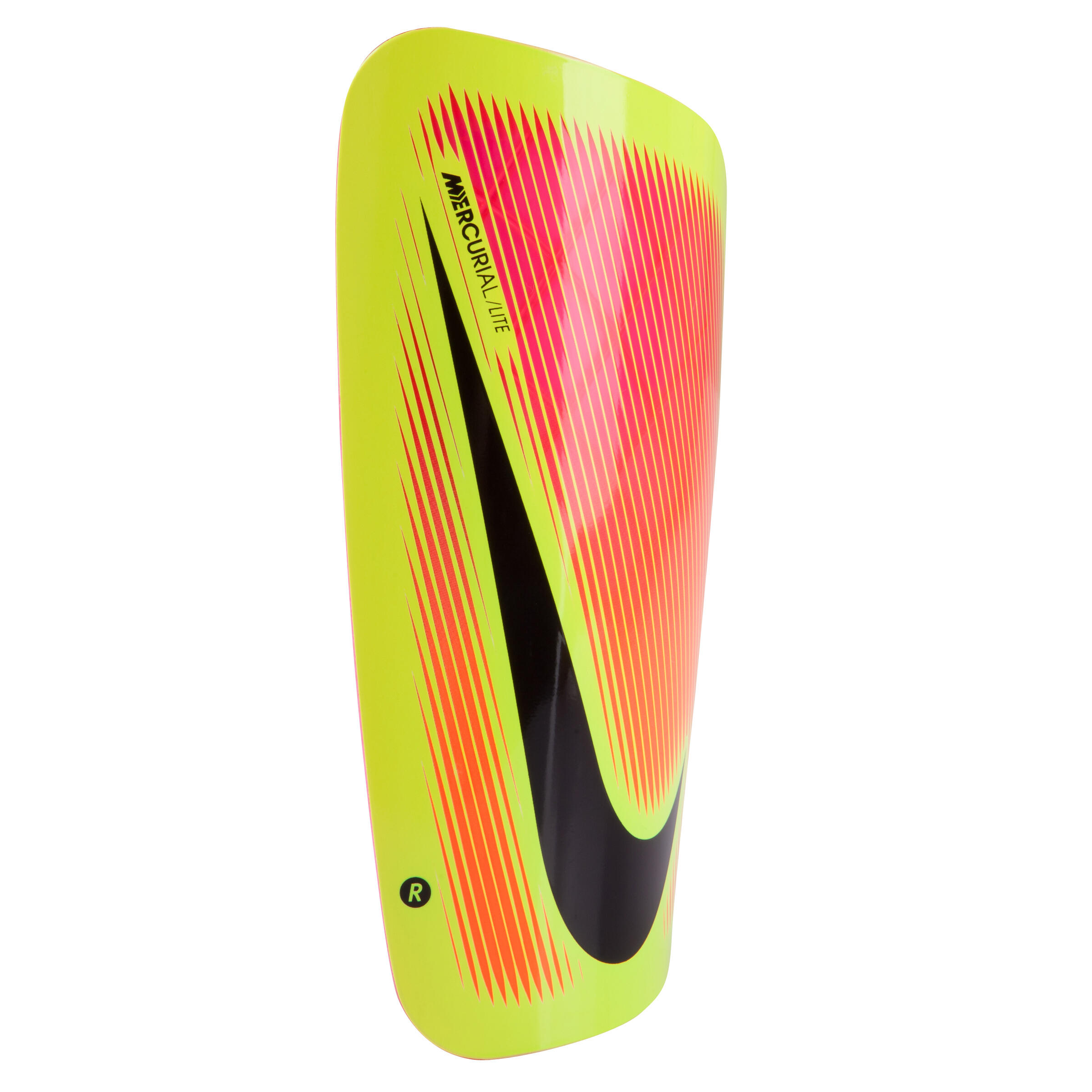 Mercurial Lite Adult Football Shin Pads - Yellow Pink - Decathlon