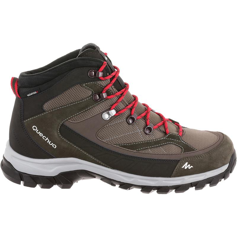 Quechua Forclaz 100 Men's High Waterproof Hiking Shoes - brown - Decathlon