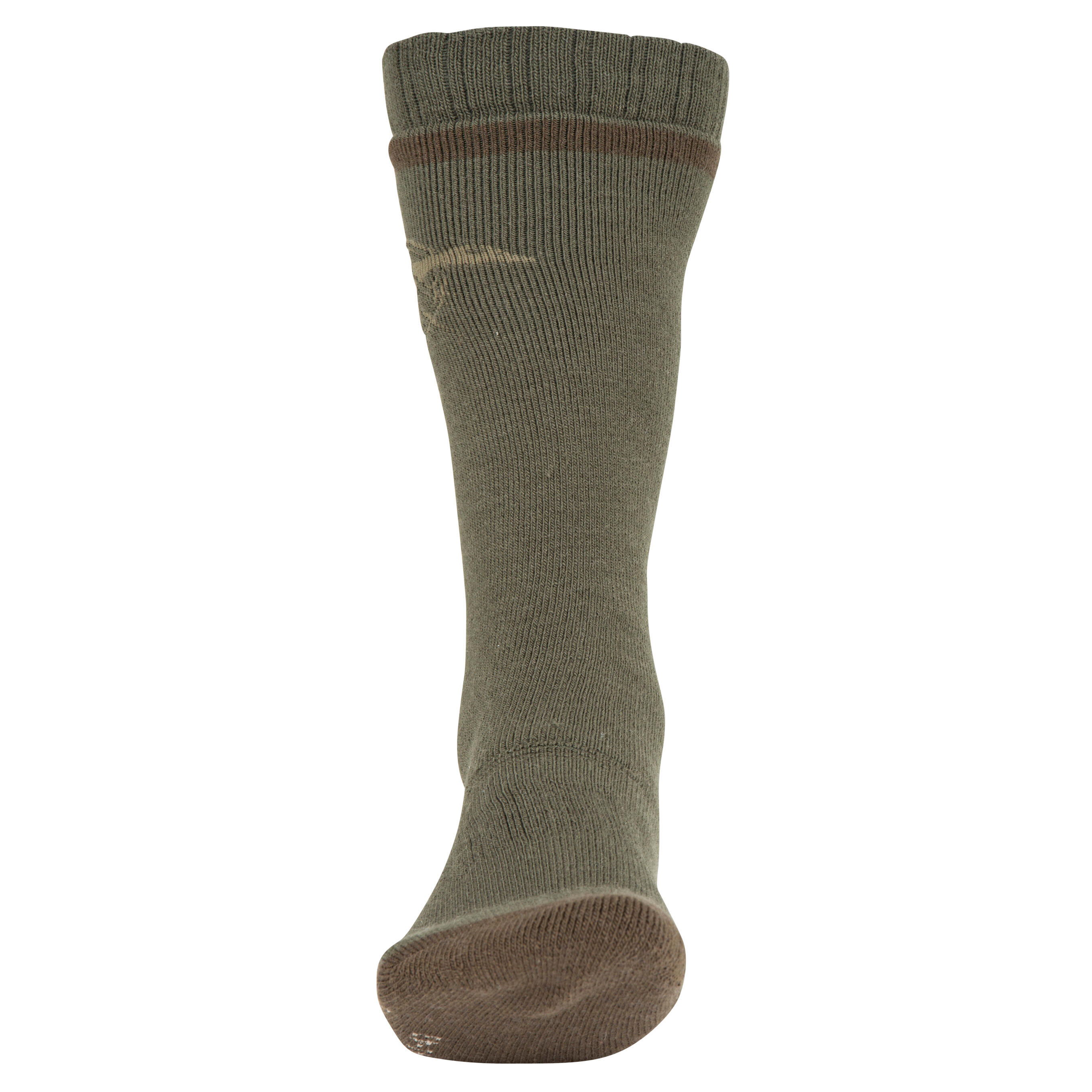 Winter high hunting sock - duck green - Decathlon