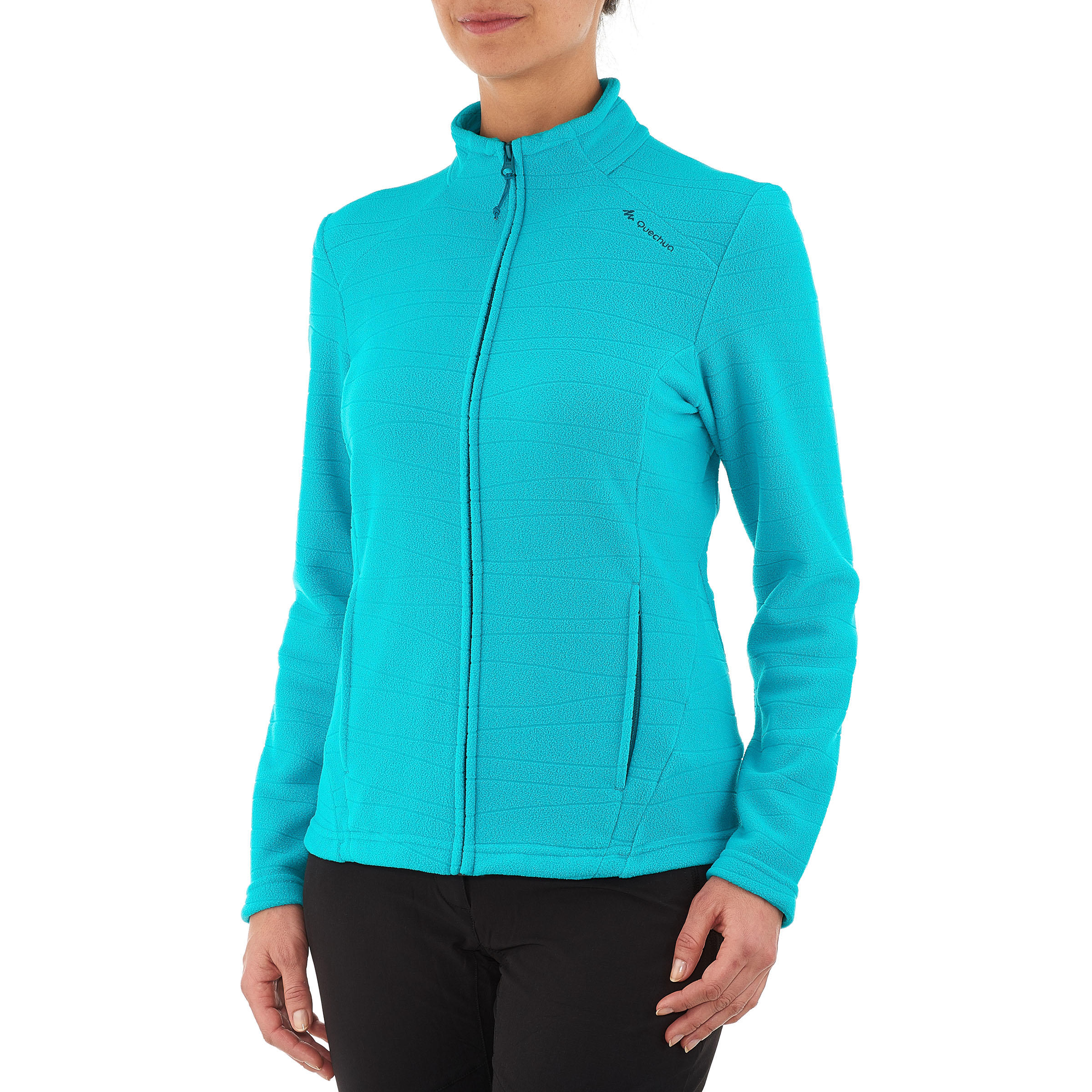 Forclaz 200 Women's Mountain Hiking Fleece Jacket - Embossed Blue ...