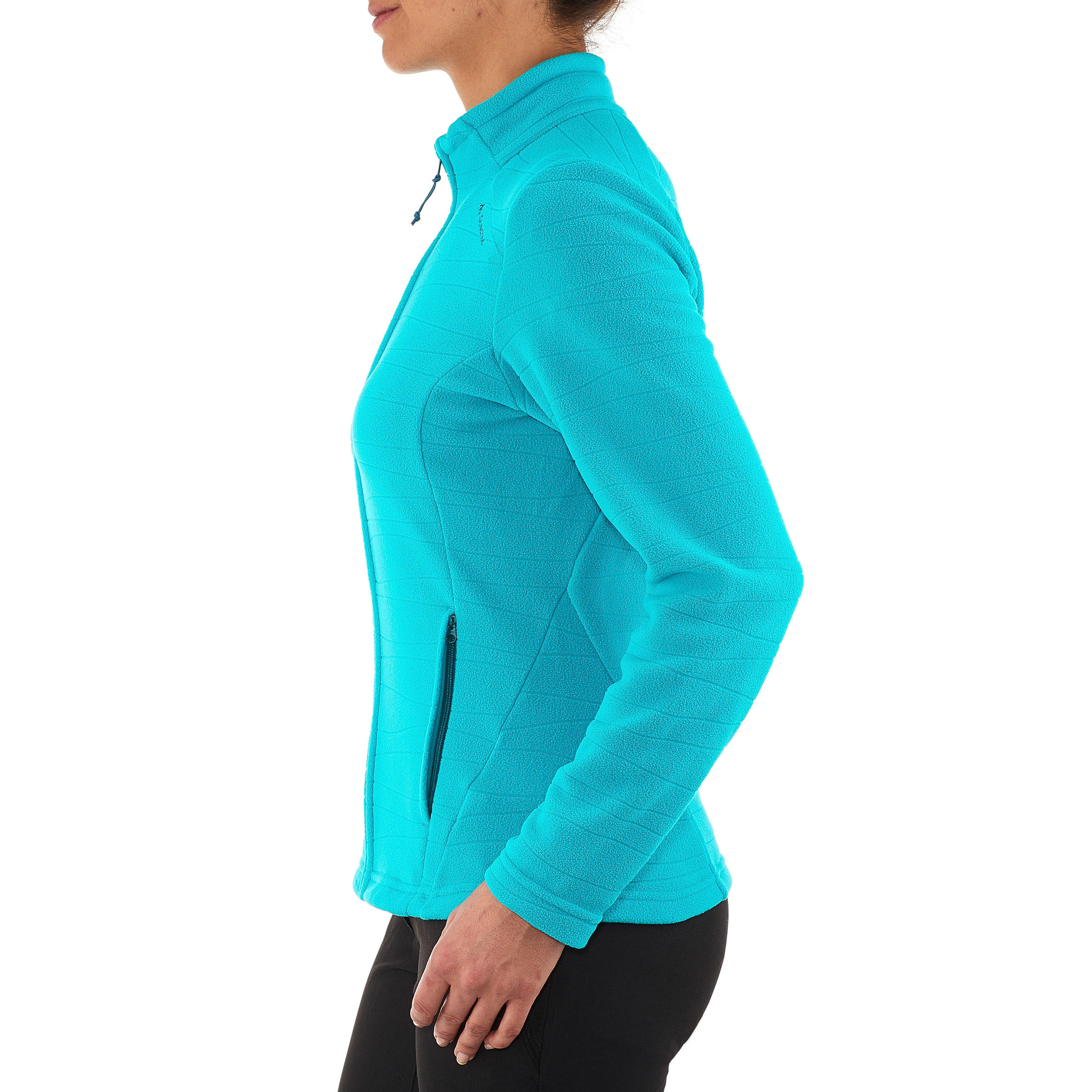 Forclaz 200 Women's Mountain Hiking Fleece Jacket - Embossed Blue ...