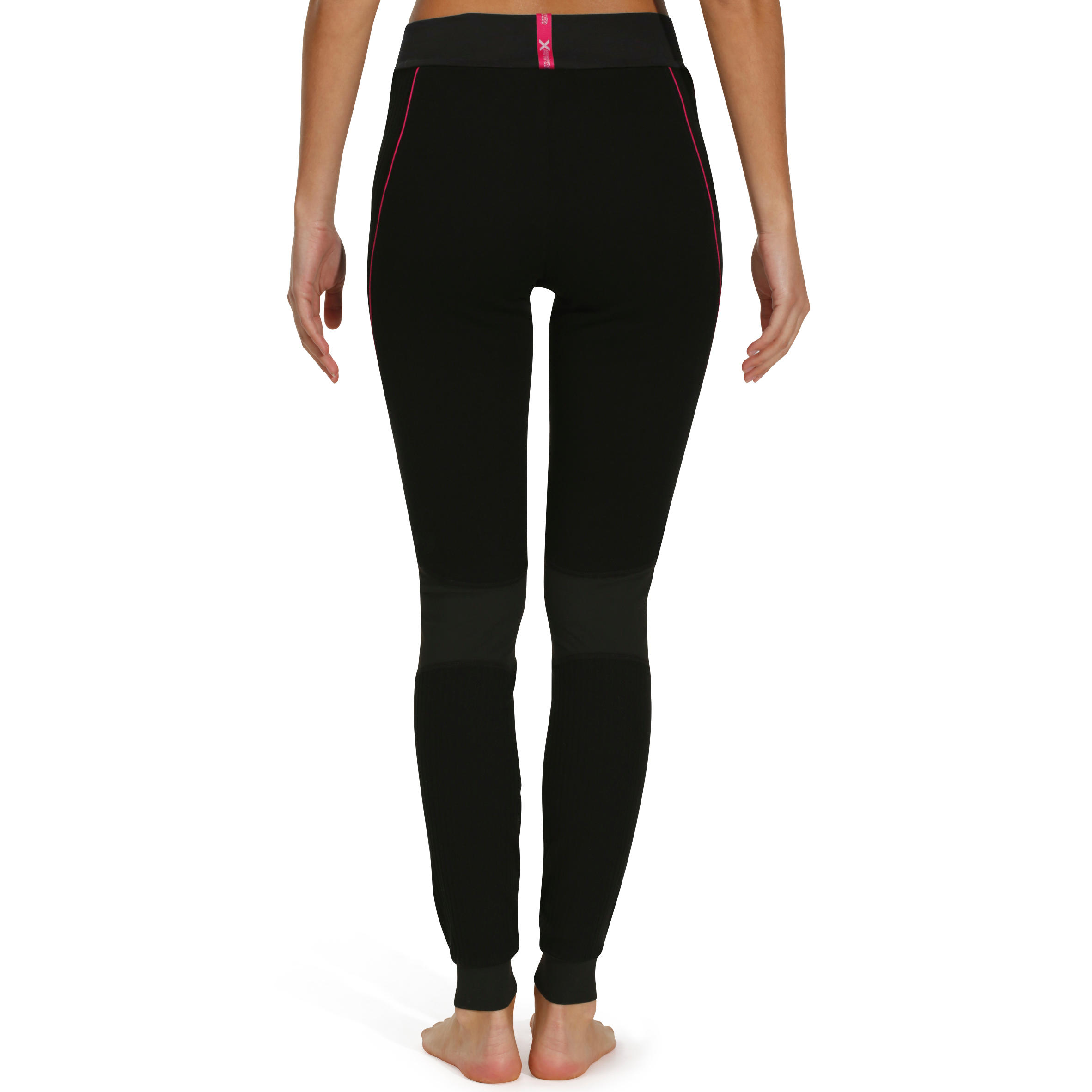XWARM WOMEN'S WOOL BASE LAYER TROUSERS - BLACK/PINK - Decathlon