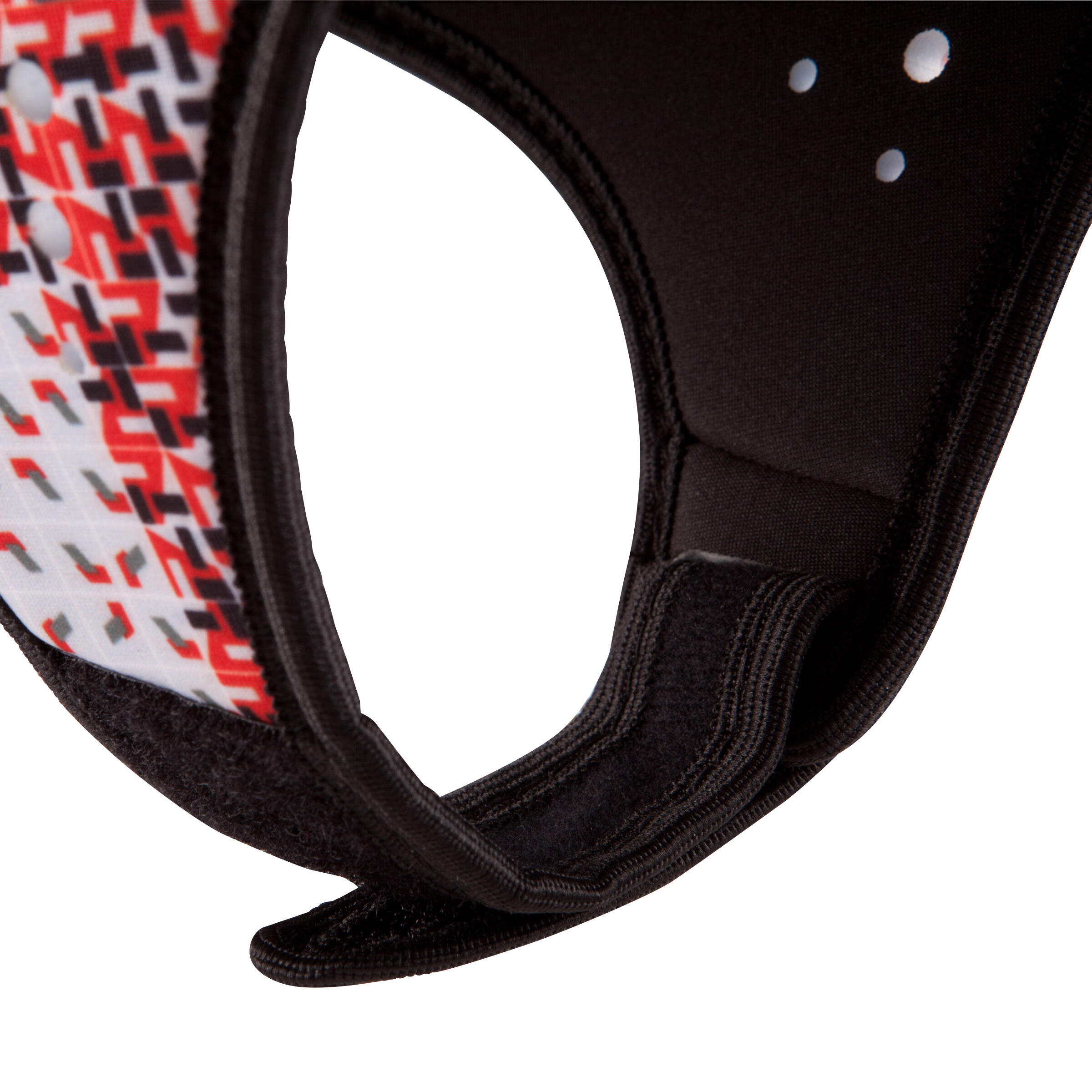 Full H 100 Kids Rugby Scrum Cap - Red White - Decathlon