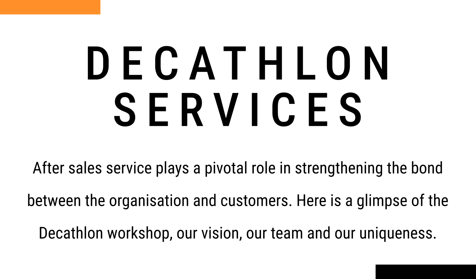 Decathlon Services | Workshop