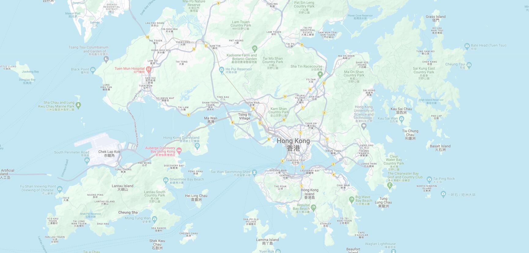 Hong Kong map
